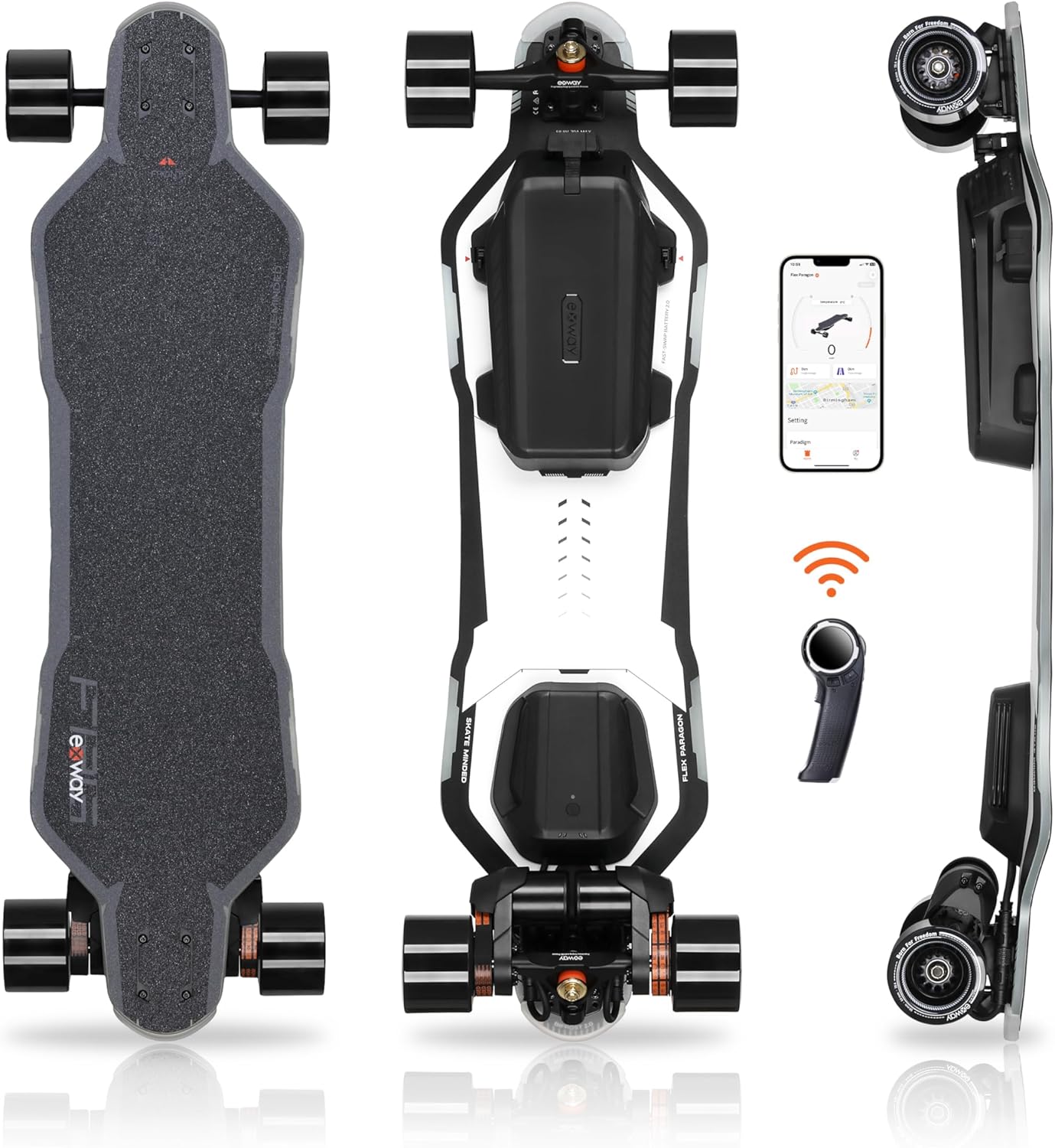 Amazon.com : Exway Flex Paragon Electric Skateboard Longboard with ...