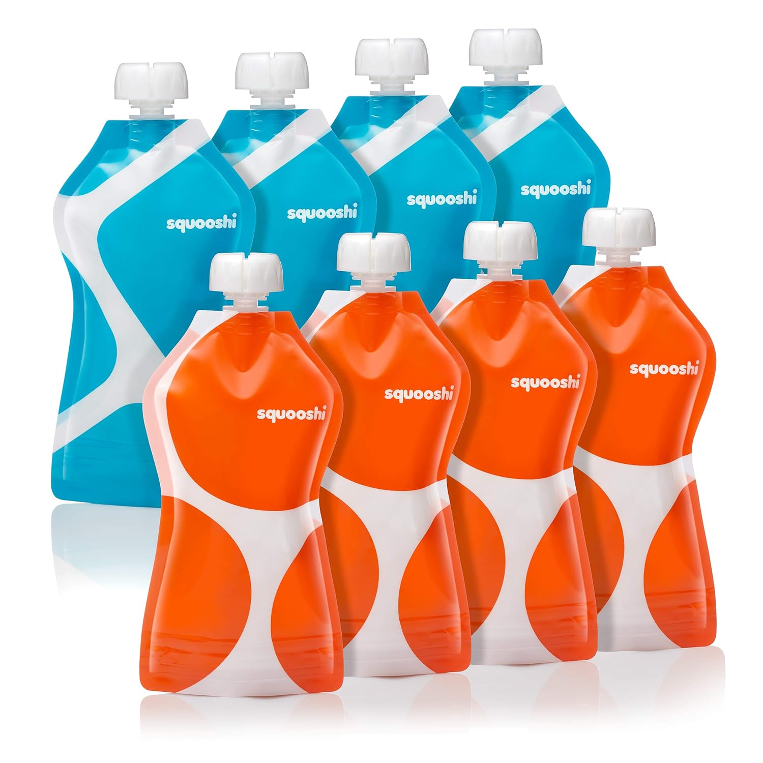 Amazon.com : Squooshi Reusable Food Pouch | 8 Pack - G.O. Pattern : Baby
