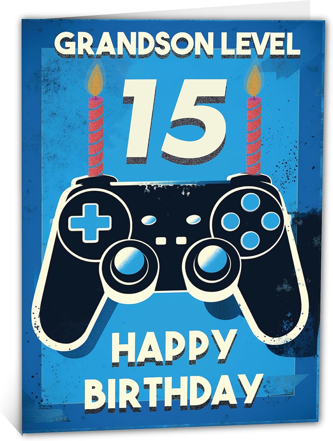 Age 15 Grandson Gamer Birthday Card - Gaming Birthday Card for Grandson ...