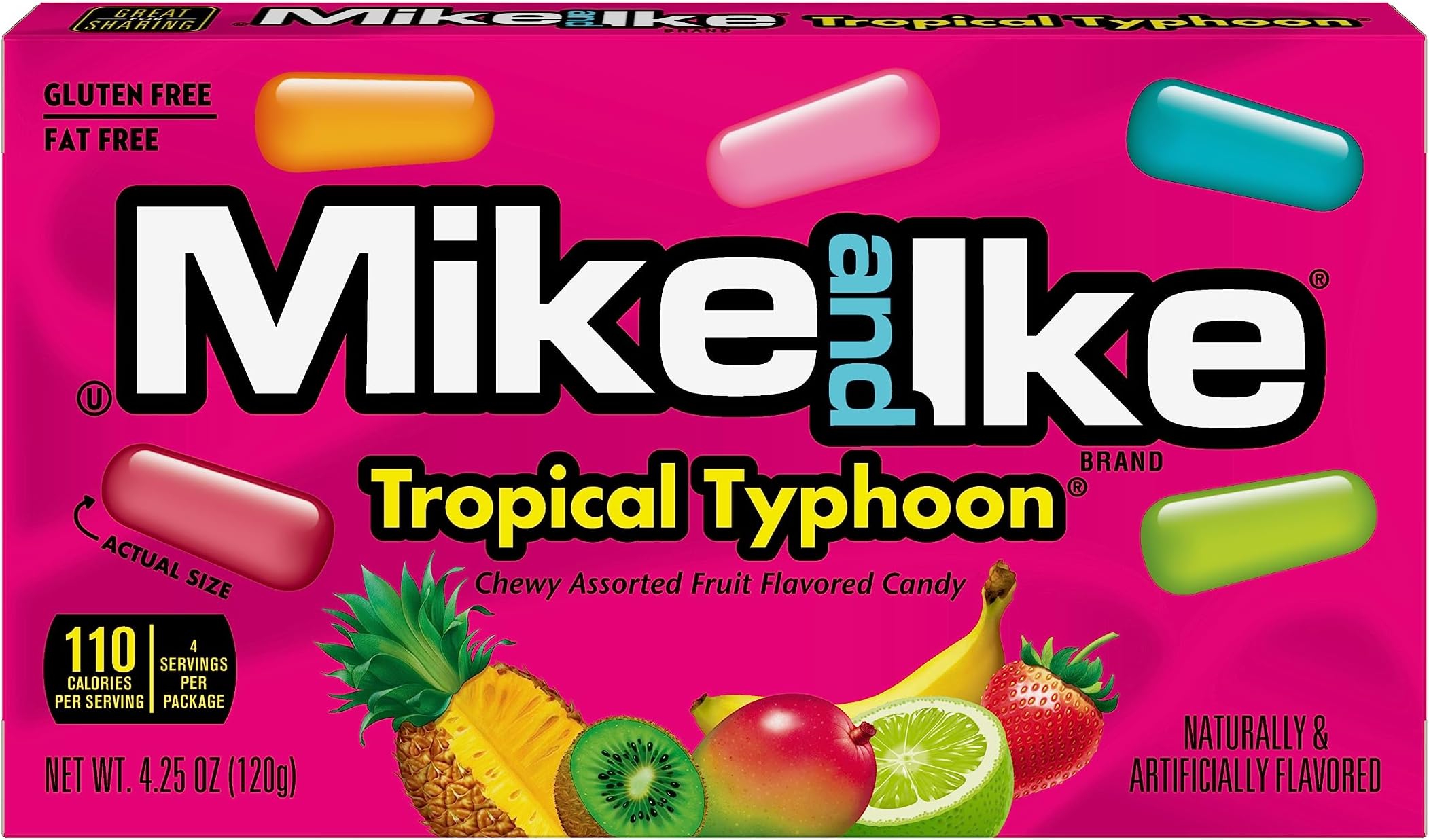 Amazon.com : Mike and Ike Candy, Original Fruits, 4.25oz Theater Box ...