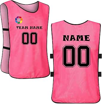 Amazon.com: PULUOMASI Custom Reversible Soccer Pinnies,Personalized ...