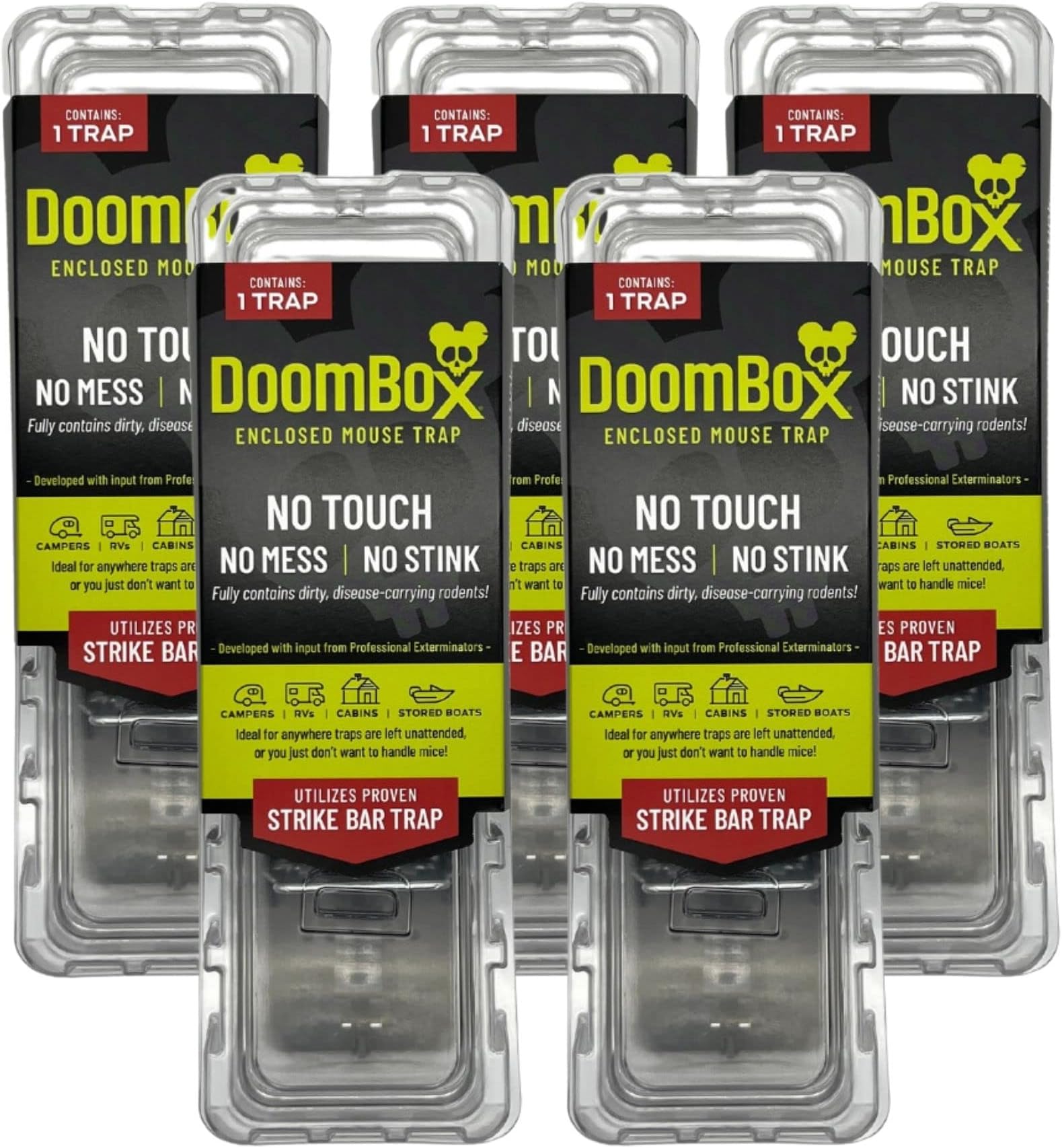 Amazon.com : DoomBox™ Clear Enclosed Mouse Trap | Keeps The Mess with ...