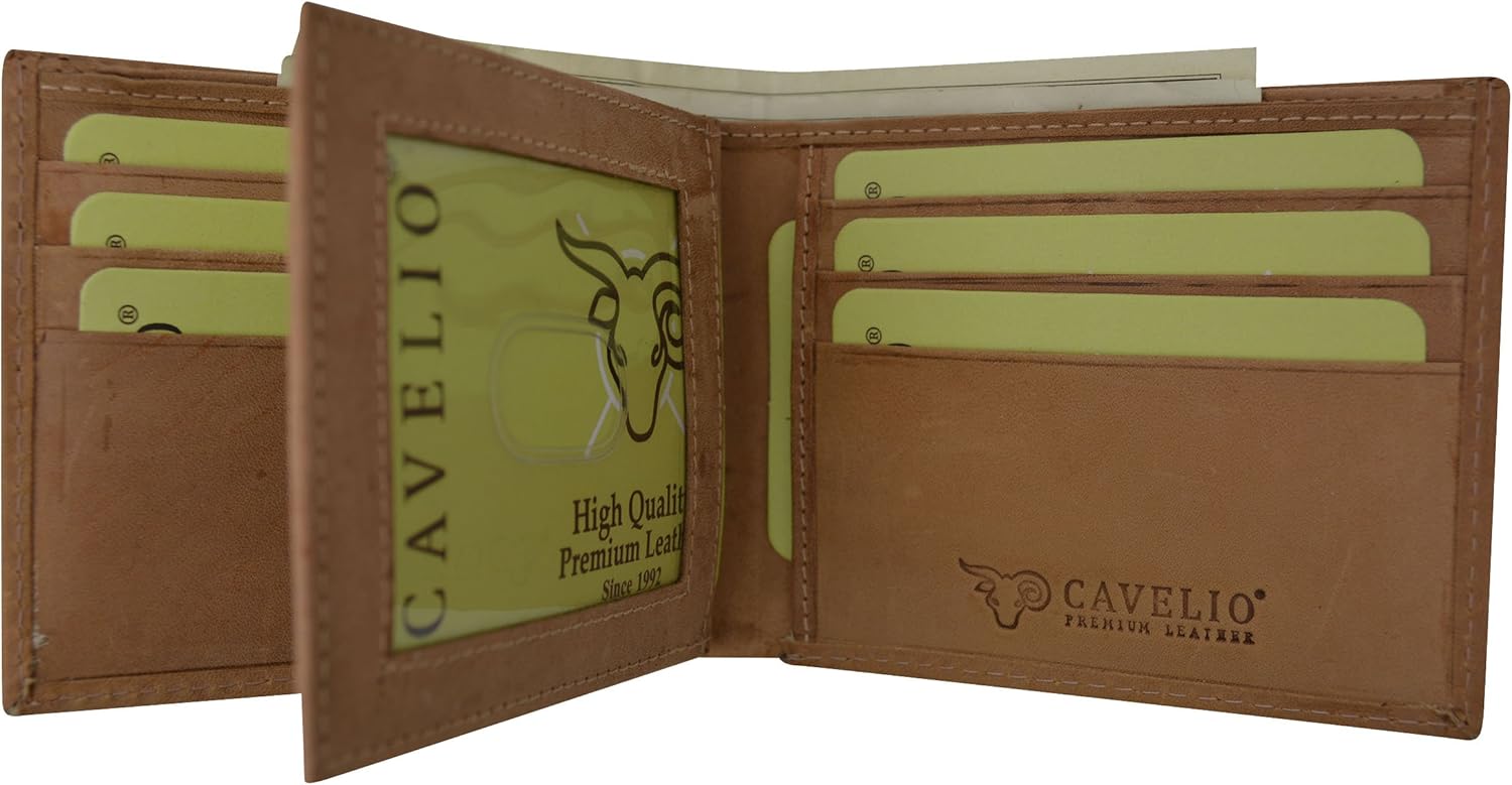 Cavelio Leather Hunter Vintage Style Bifold wallet For Men & Women ...