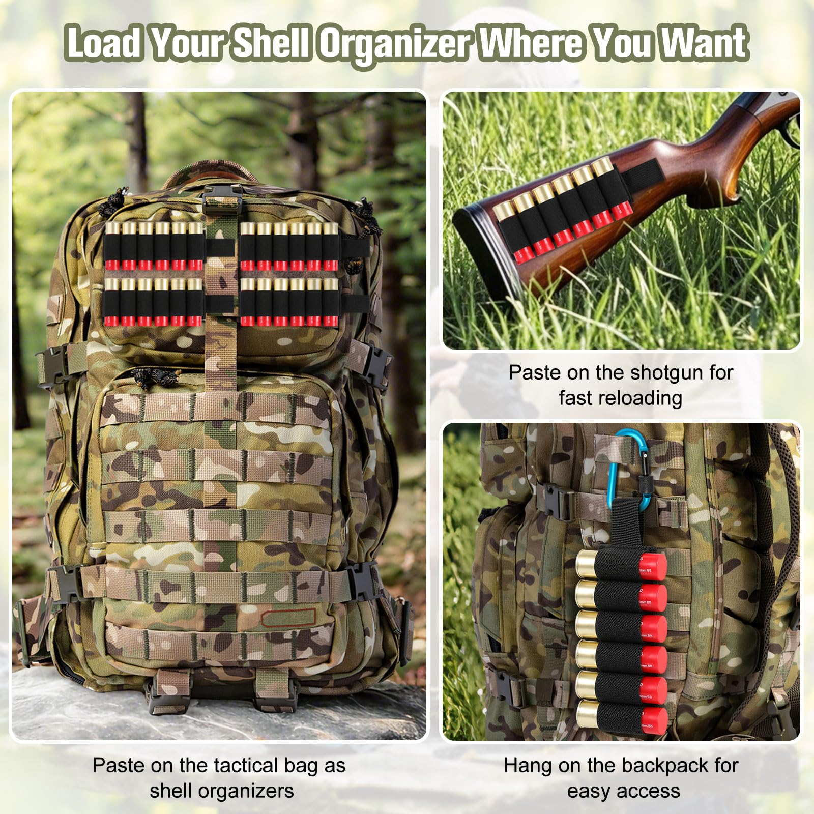 Snapklik.com : MoKo Shotgun Shell Holder, 4 Packs 6 Rounds 12/20 Gauge ...