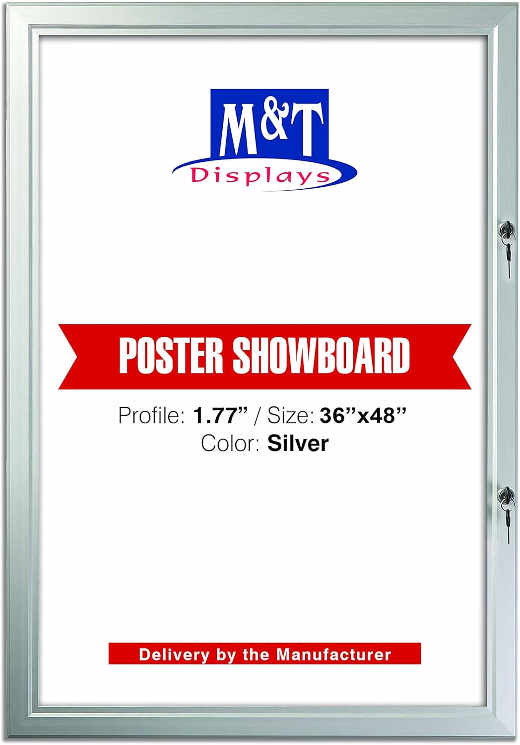 M&T Displays Secure Outdoor Notice Board - Weatherproof Enclosed ...