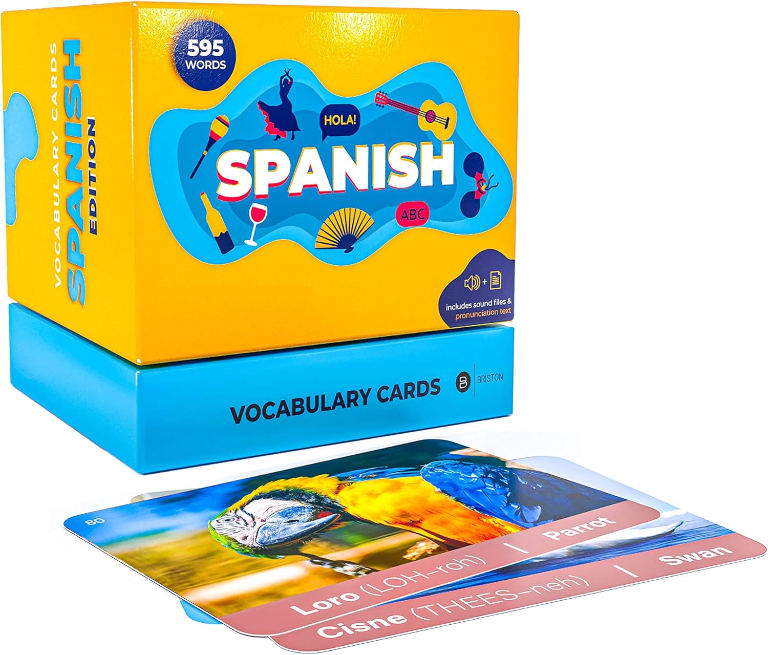 Amazon.com: 595 Spanish Vocabulary Flash Cards – Text & Audio ...