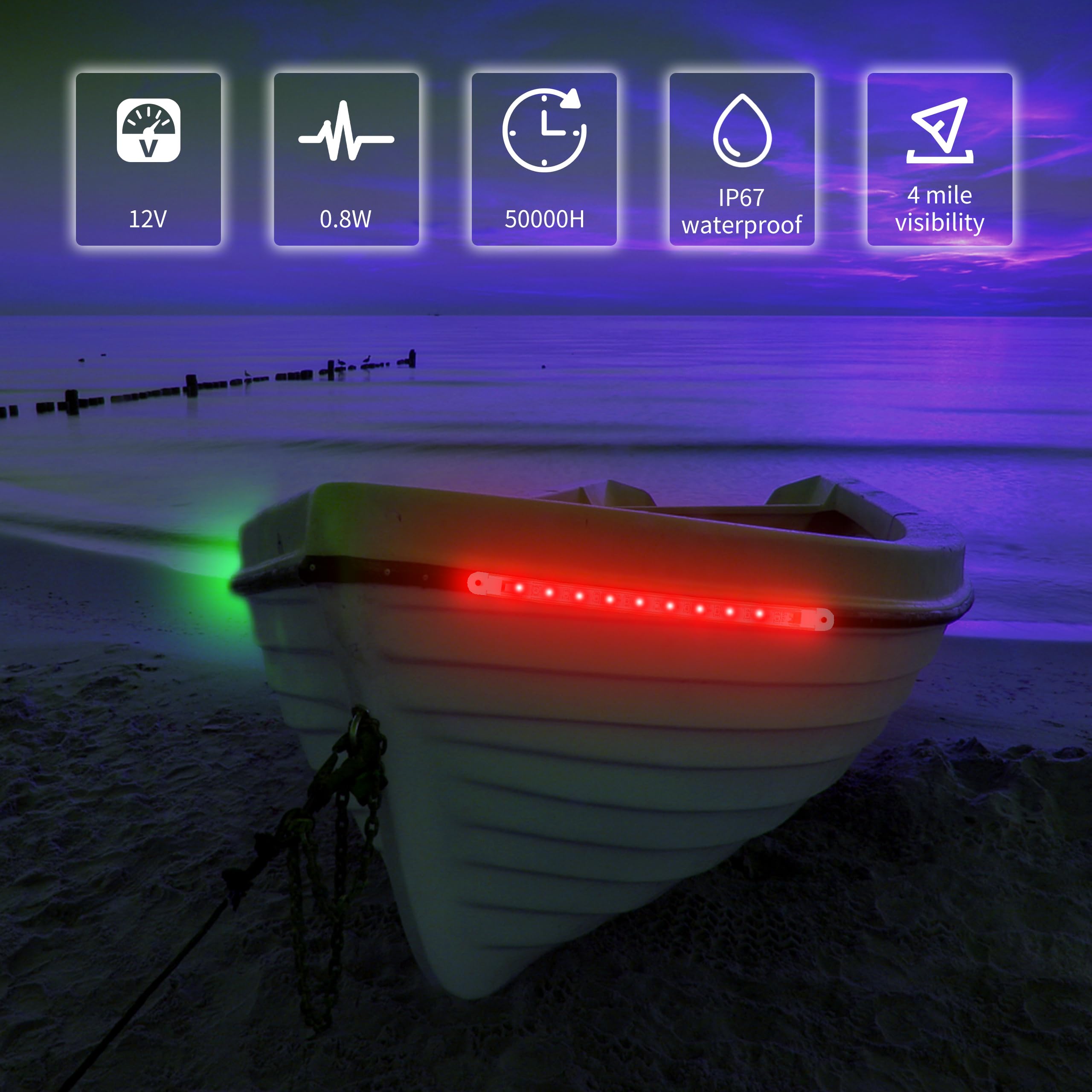 Snapklik.com : Boat Navigation Lights, Boat Red And Green Bow Lights ...