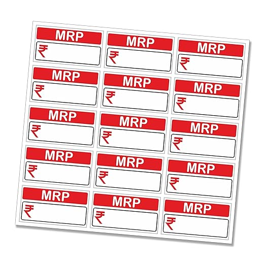PG Creations MRP Stickers for General Use, Small Size 37x20 mm Paper ...