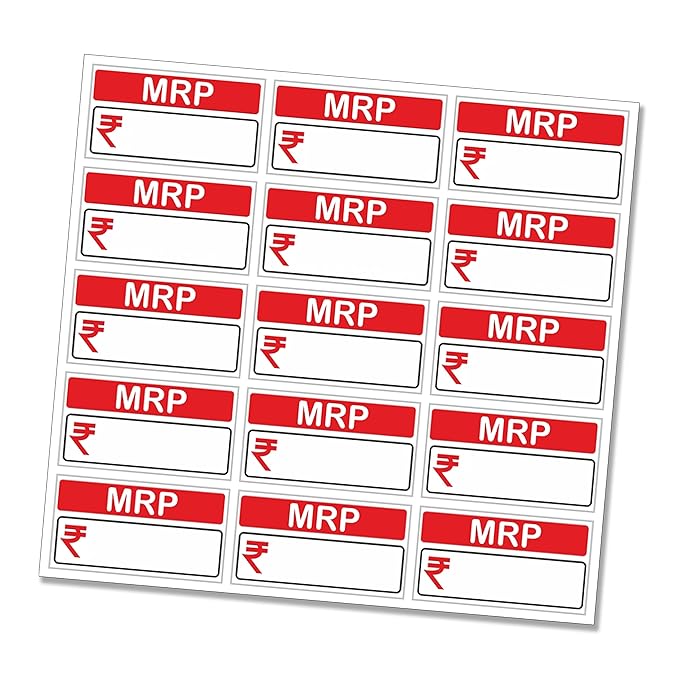 PG Creations MRP Stickers for General Use, Small Size 37x20 mm Paper ...
