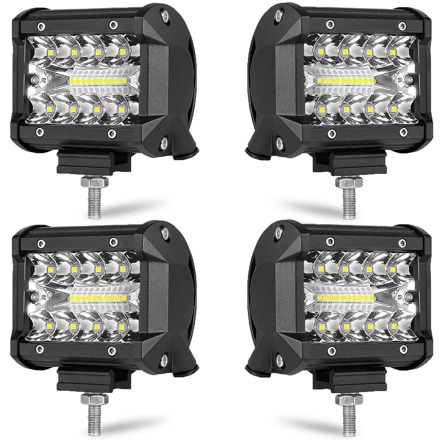 Amazon.com: LED Pods: 4inch 60W LED Work Lights 12000LM Triple Row Pod ...