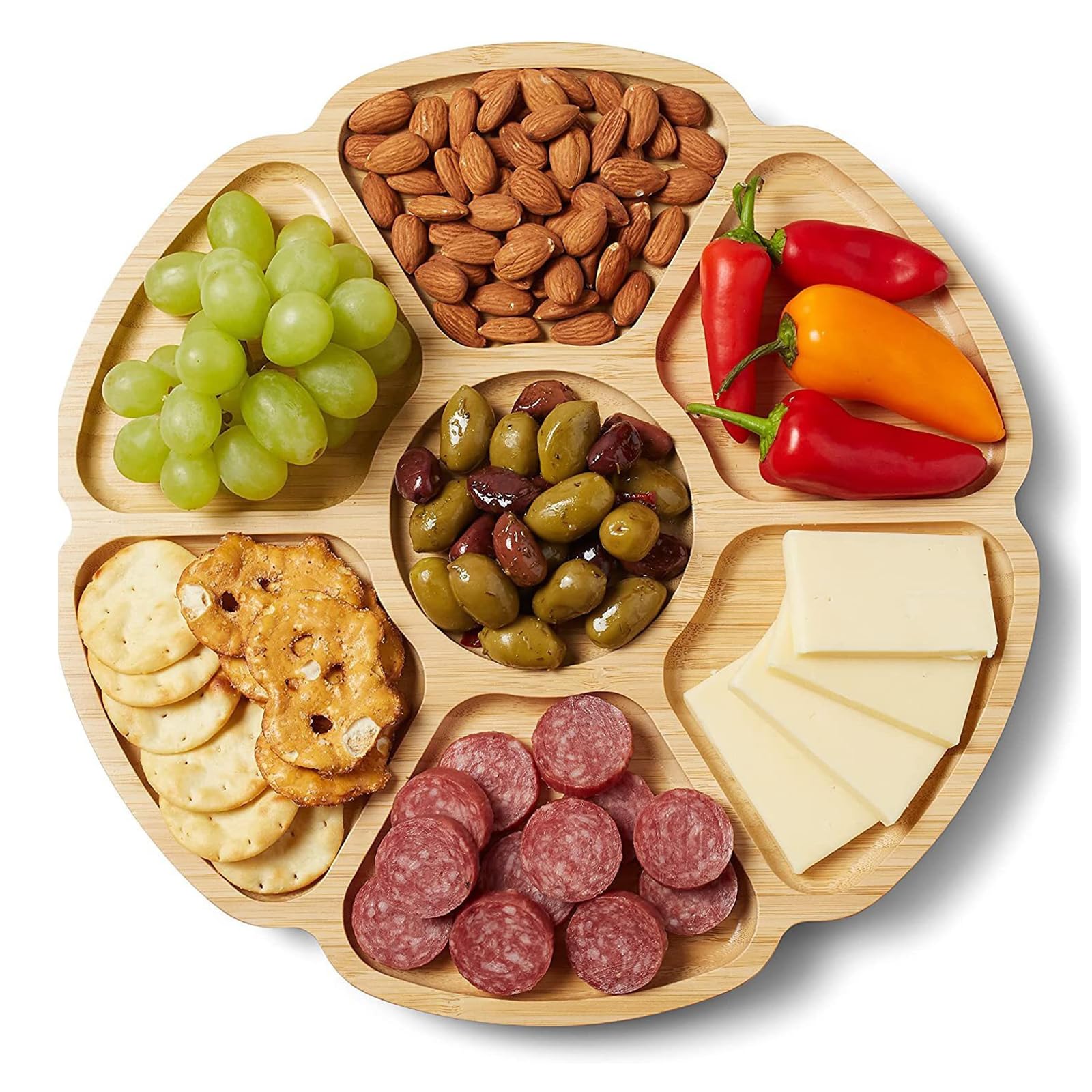 AUERQXZ Bandeja giratoria de Plato Botanero,con 7 Plato Botanero con ...