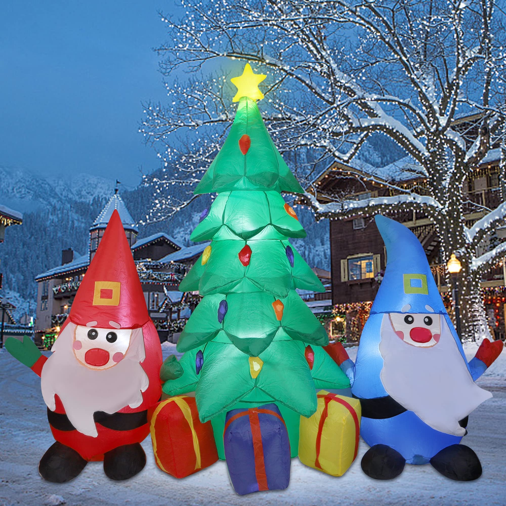 Snapklik.com : DR.DUDU 8 FT Long Inflatable Christmas Tree