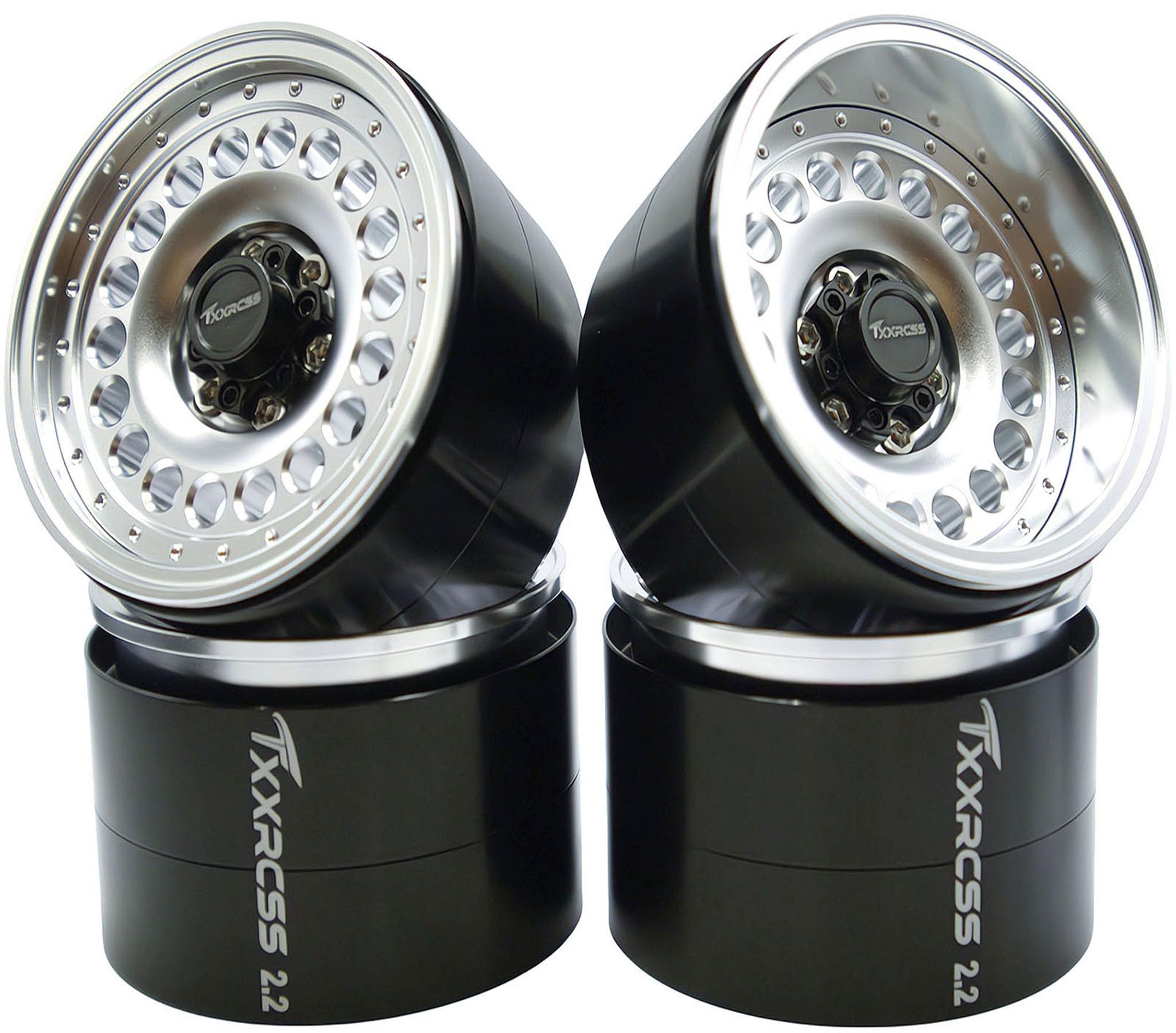 Amazon.com: Txxrcss Adjustable 2 Offsets RC 2.2 Beadlock Wheels Rims ...