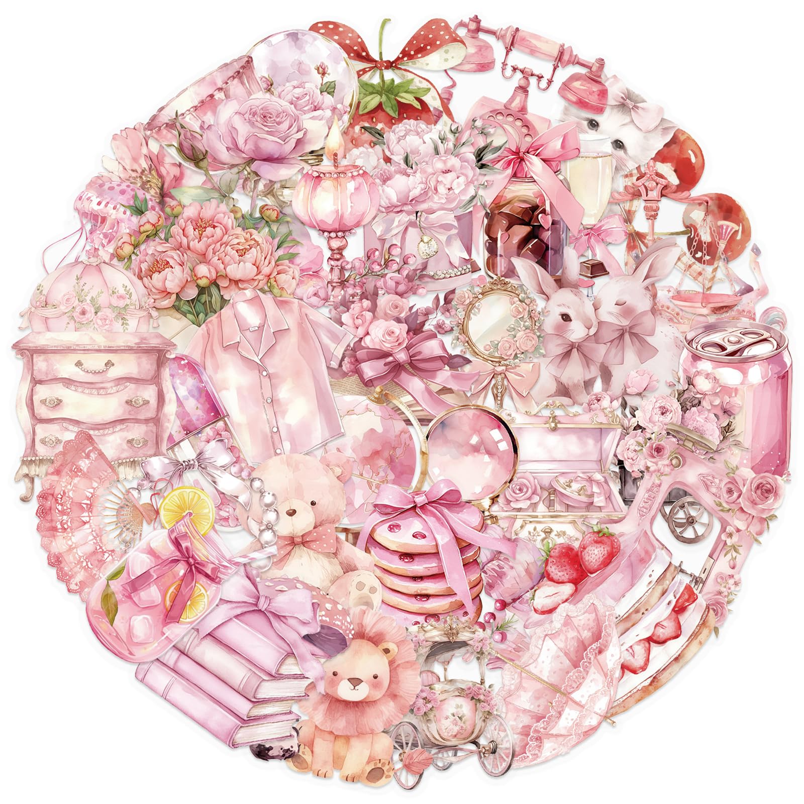 Amazon.com: 50pcs Coquette Stickers Transparent PET Stickers ...