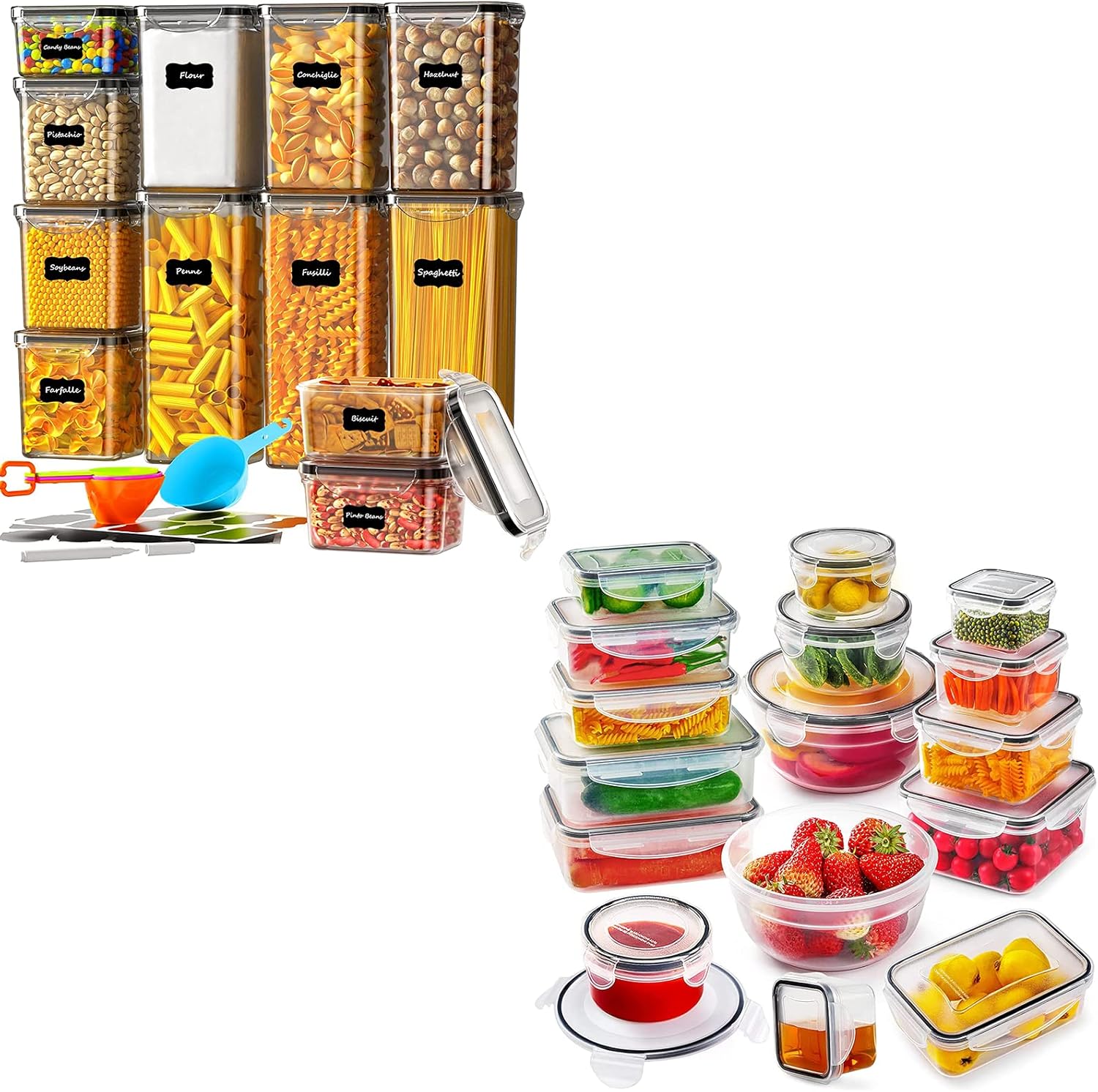 Amazon.com: WeeProp 32 PCS Food Storage Containers & 12 Pack Food ...