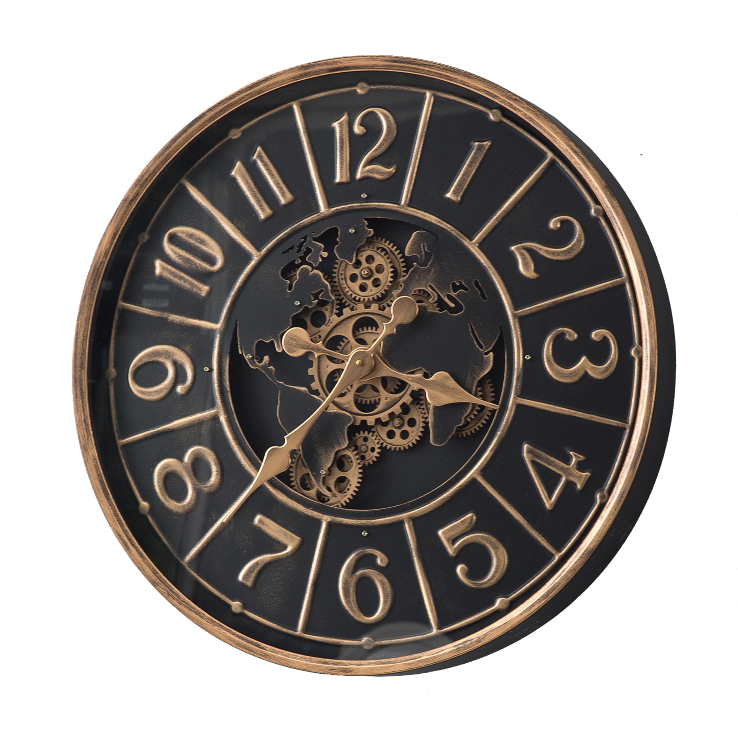 Amazon.com: SOFE Large Wall Clocks Battery Operated 24 Inches - Gear ...