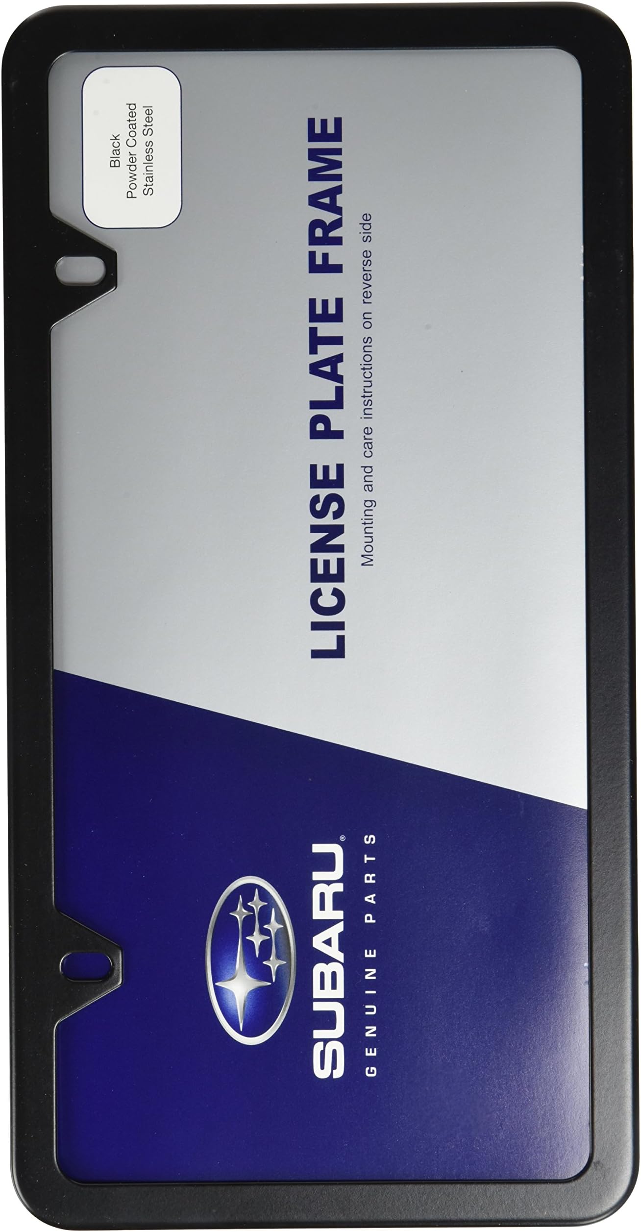 Amazon.com: Subaru Logo Slim Line Black License Plate Frame SOA342L153 ...