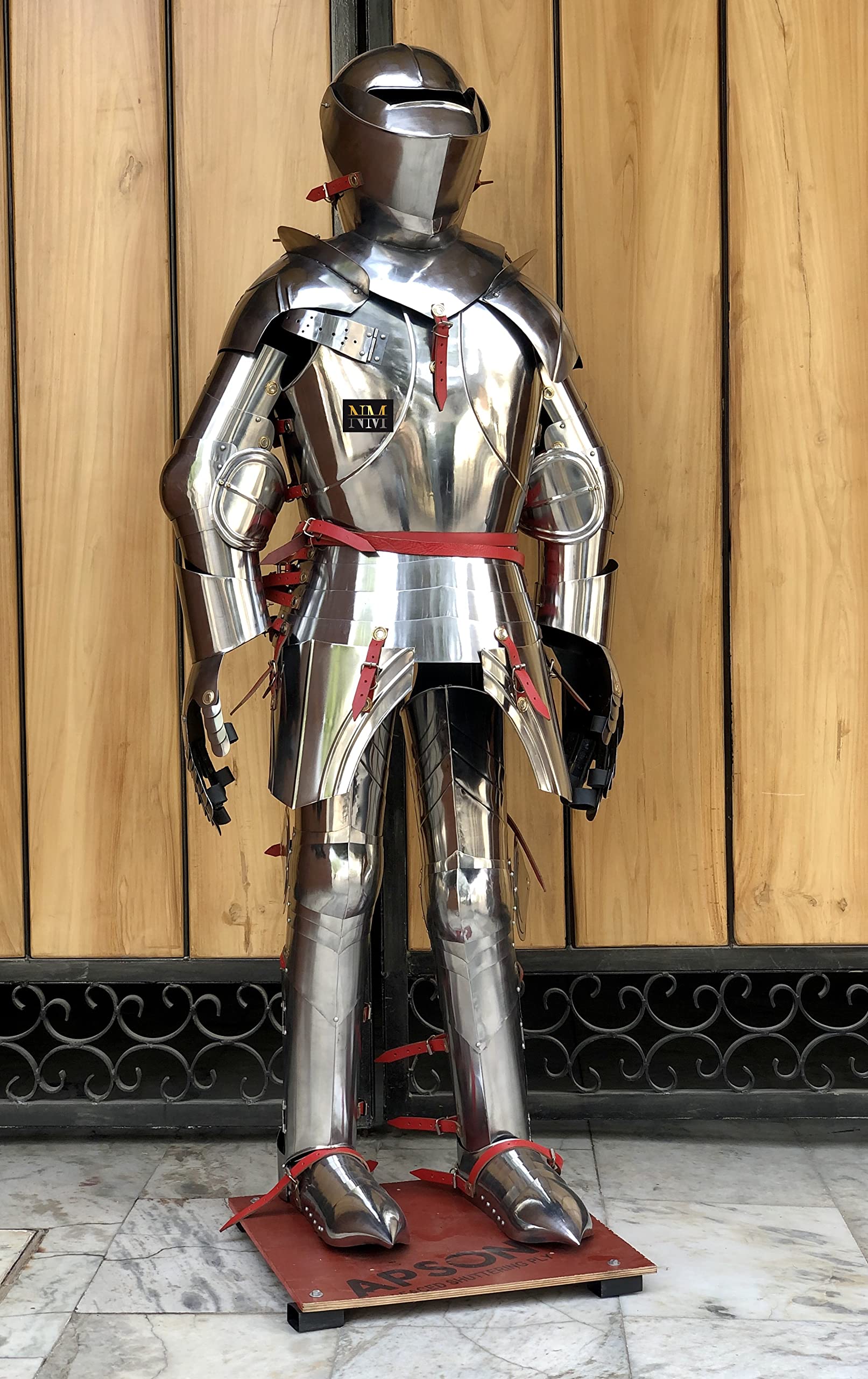 Amazon.com: Medieval Suit of Armor Italian Plate Full Body Armour LARP ...