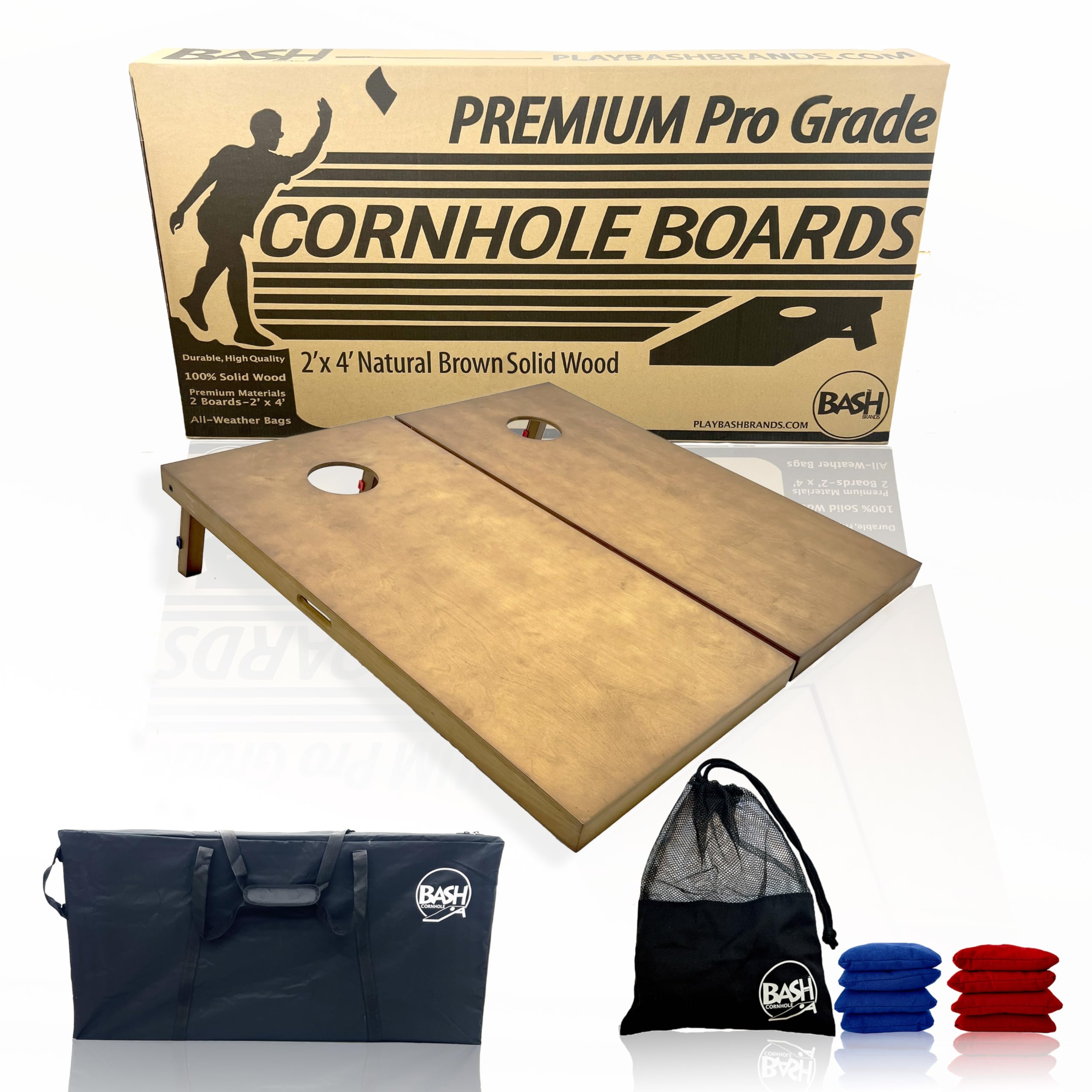 Regulation Solid Wood Cornhole Boards 2'x4' -Choose Between Commercial ...