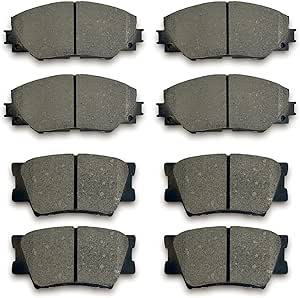 Amazon.com: evkingauto Front Rear Ceramic Brake Pads Set Compatible with 2009-2010 Pontiac Vibe ...