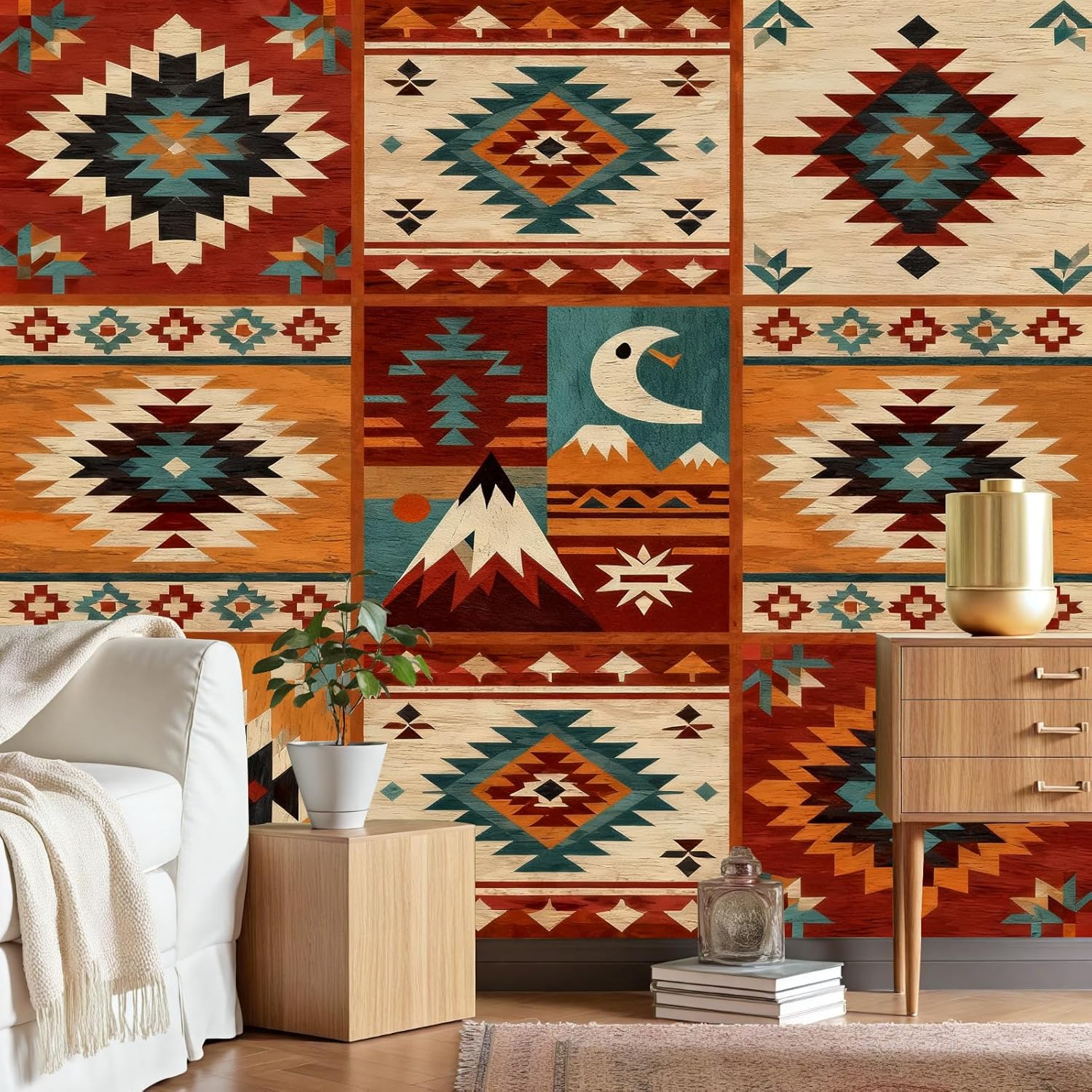 Rufxnn Aztec Navajo Self Adhesive Contact Paper Waterproof ...