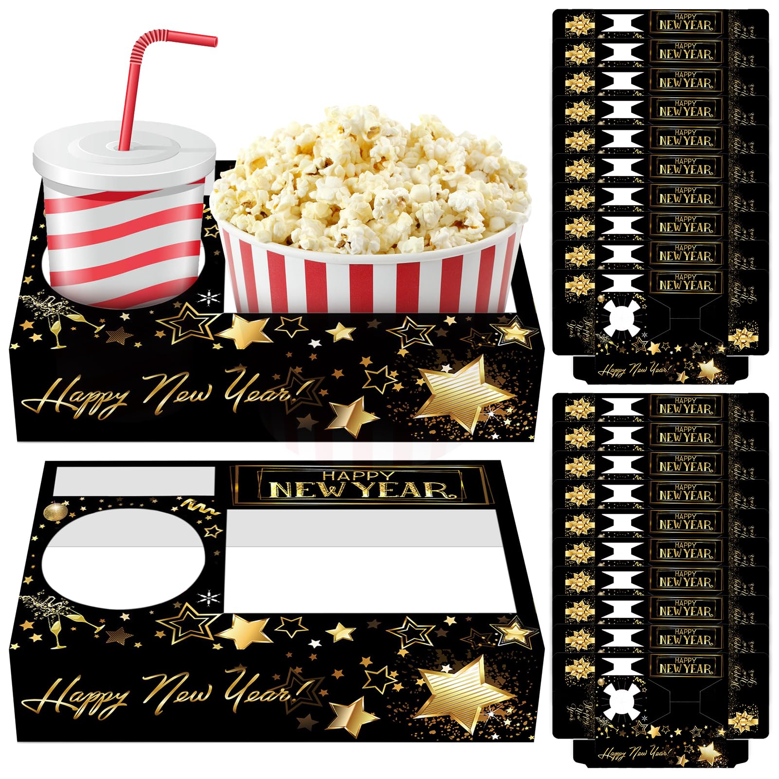Amazon.com: CIEOVO 24 Pcs Happy New Years Party Supplies 2025 New Years ...