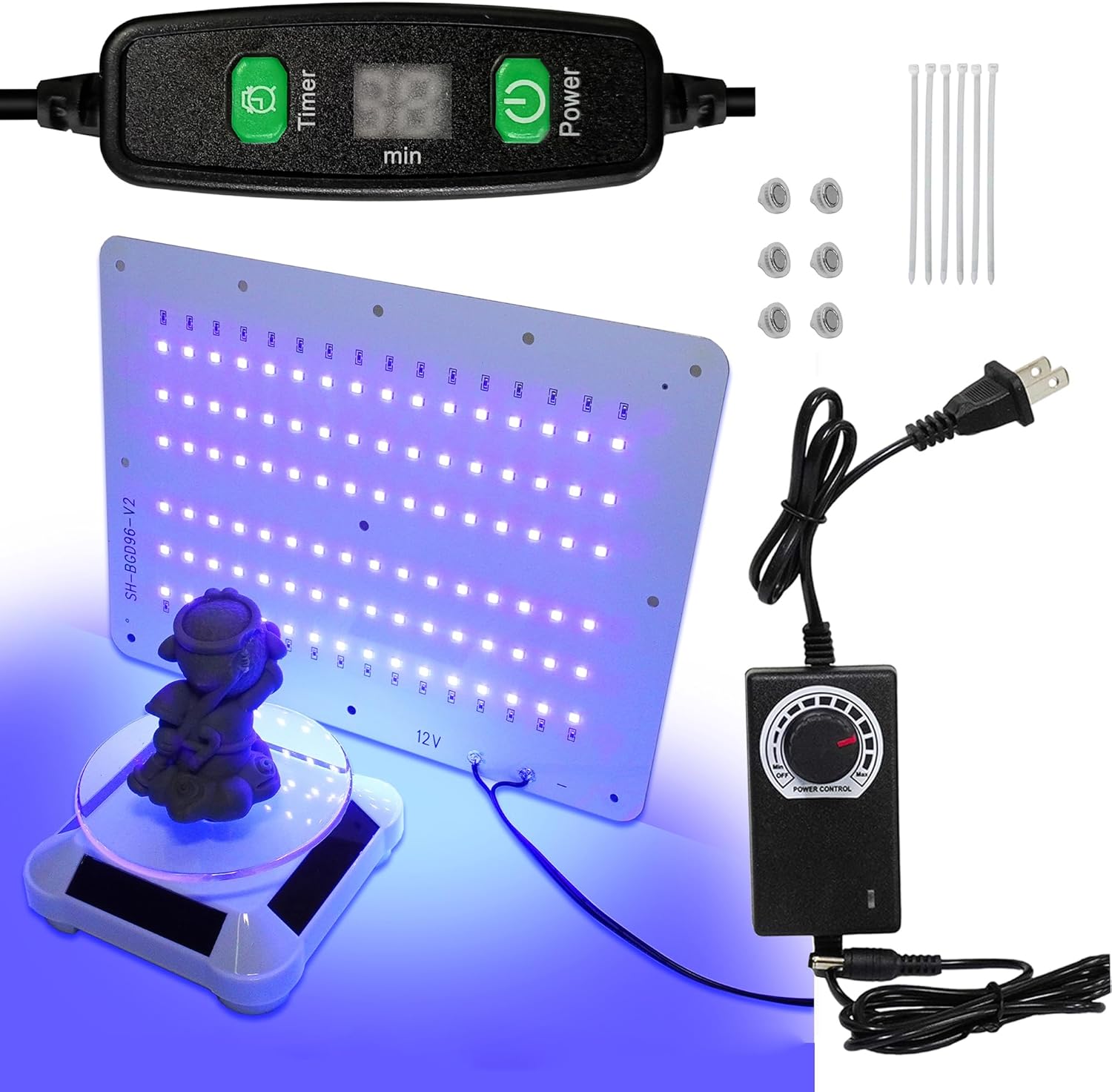 Amazon.com: Upgrade 48W Smart Control UV Light for Resin Curing with Solar Turntable 360 ...