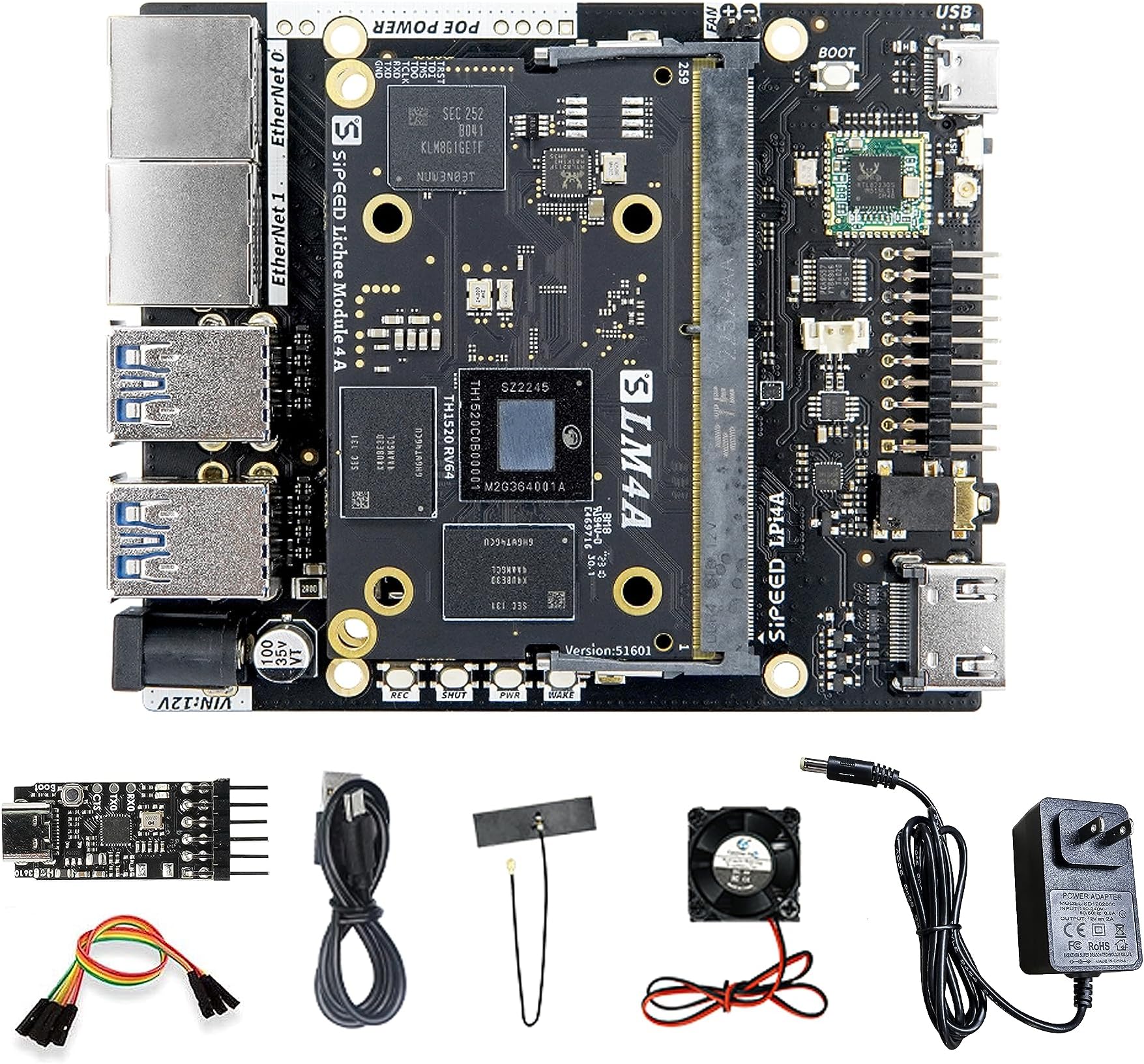 Amazon.com: LicheePi 4A Linux RISC-V Single Board Computer, 64bit ...