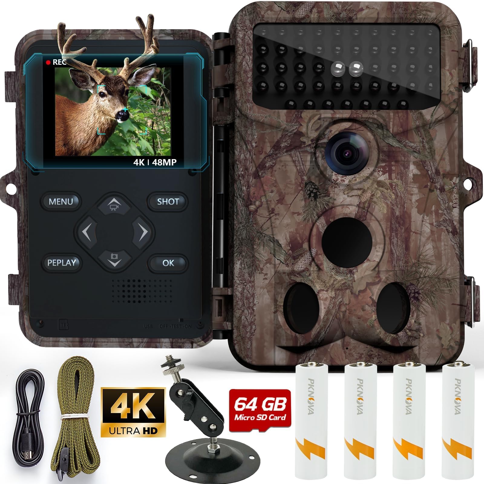 Amazon.com: WOSPORTS Mini Trail Camera,24MP 1080P HD Game Hunting ...