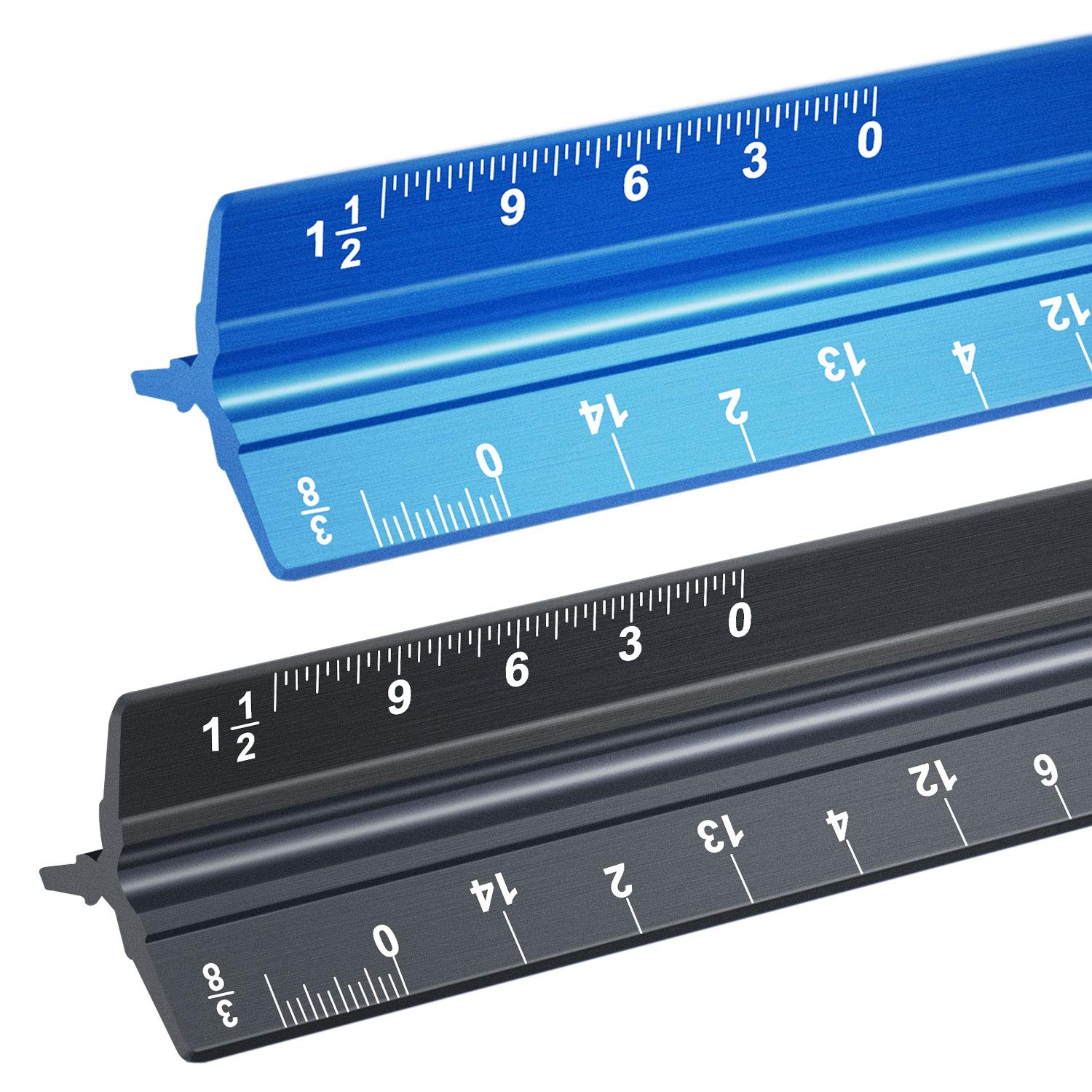 Buy Architectural Scale Ruler, Two 12 Inch Triangular Aluminum ...