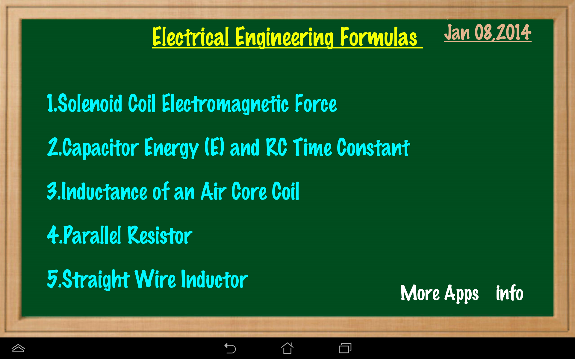 Electrical Engineering Formulas - App on the Amazon Appstore