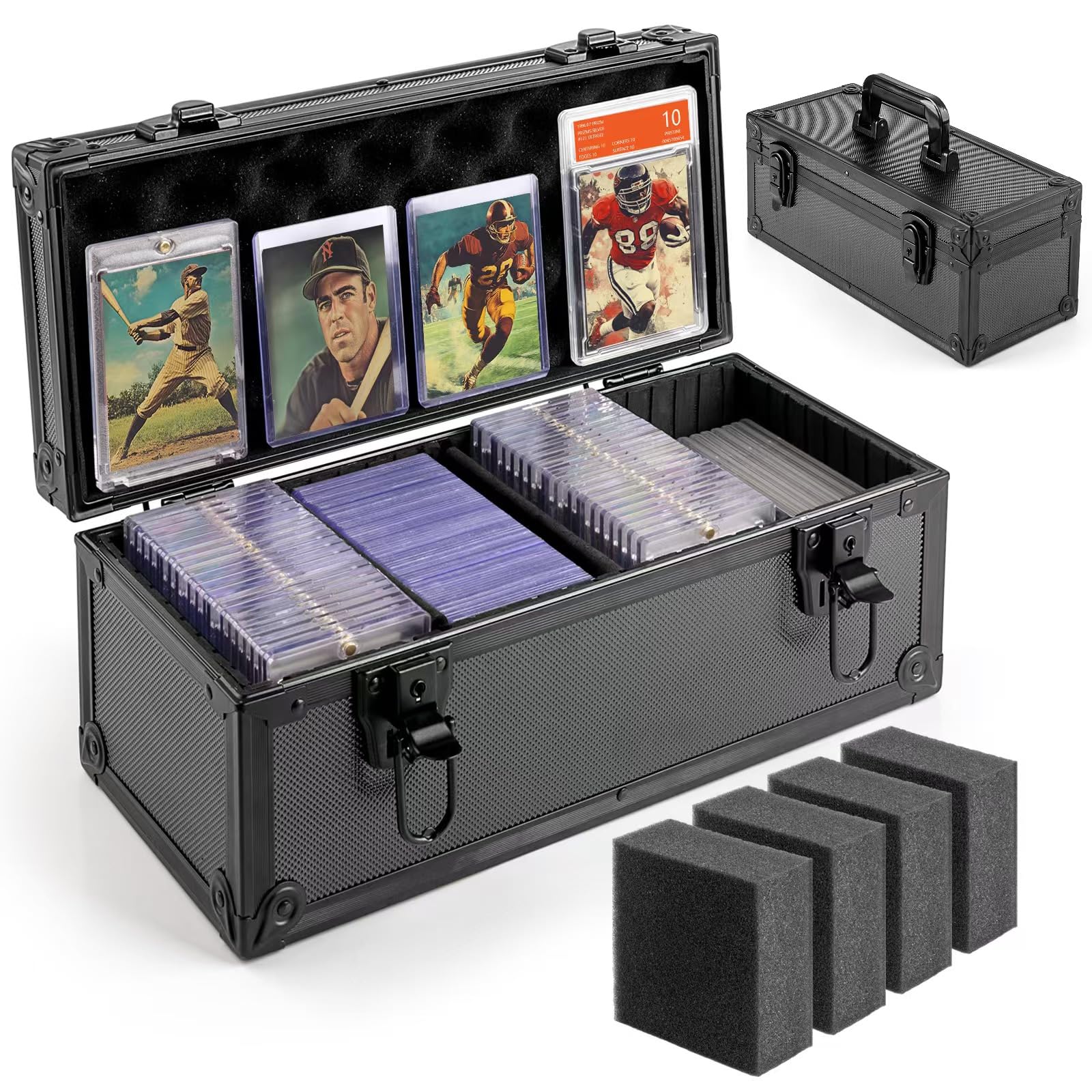 Amazon.com: MewVeer Top Loader Storage Box with Key Locks, Trading Card ...