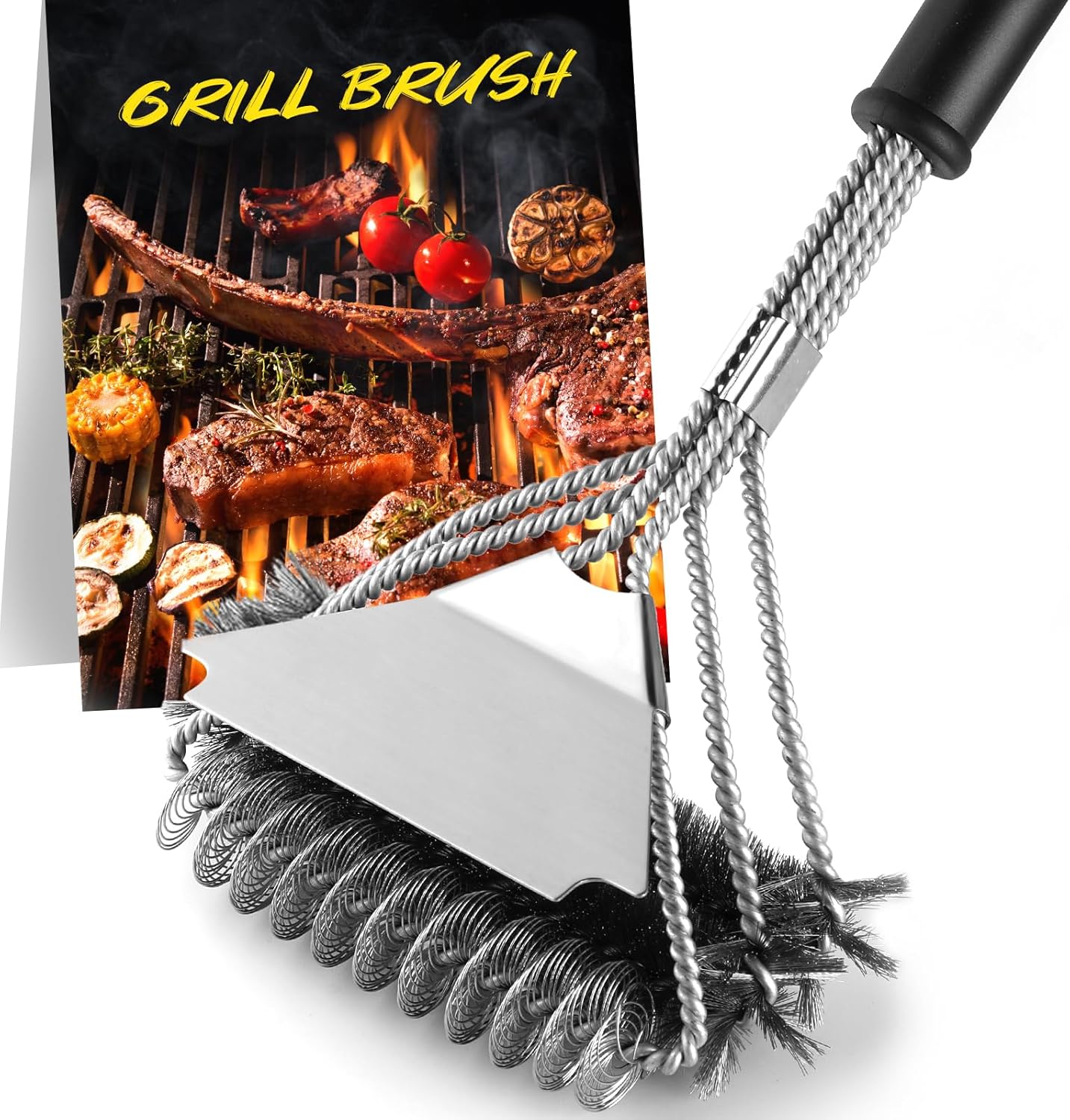 1 Pack BBQ Grill Brush, 18 inch BBQ Brush Cleaner for Grill BBQ ...