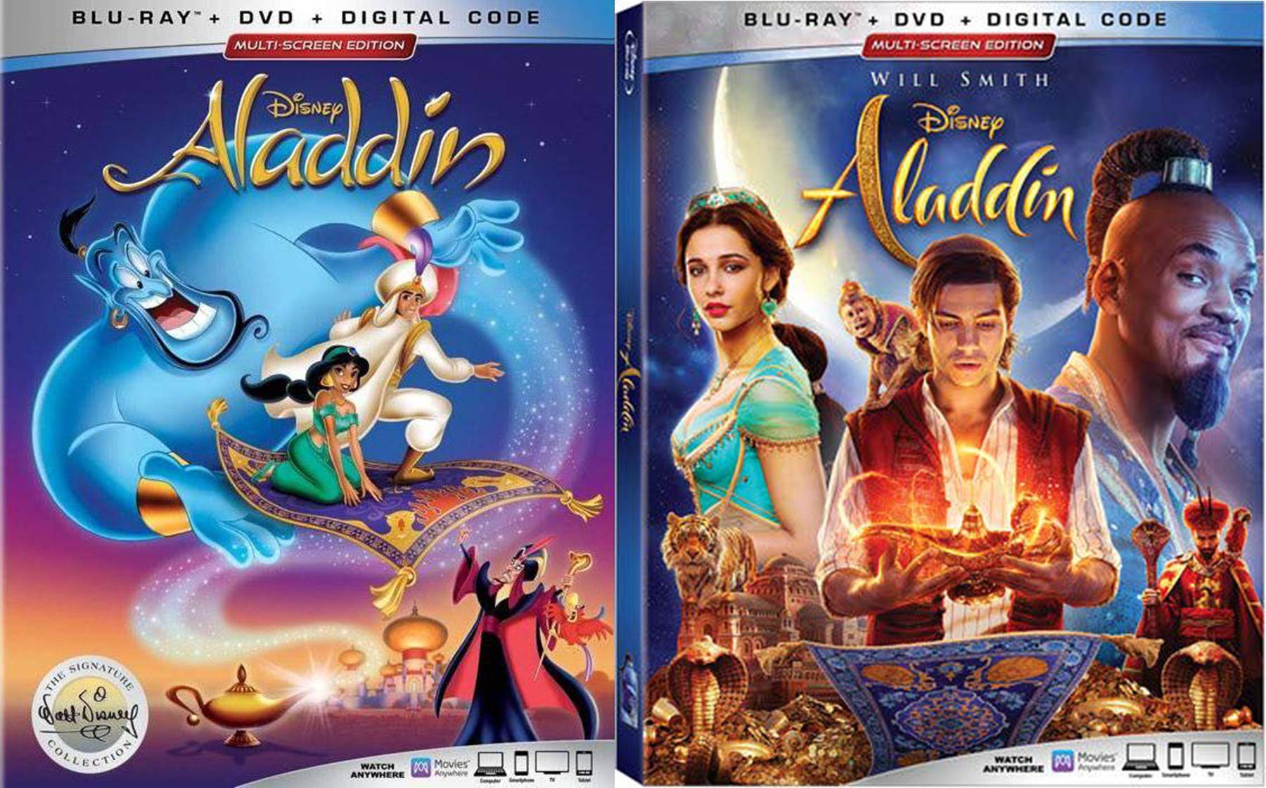 Amazon.com: Soar Away Disney Aladdin Collection Disney DVD + Blu Ray ...