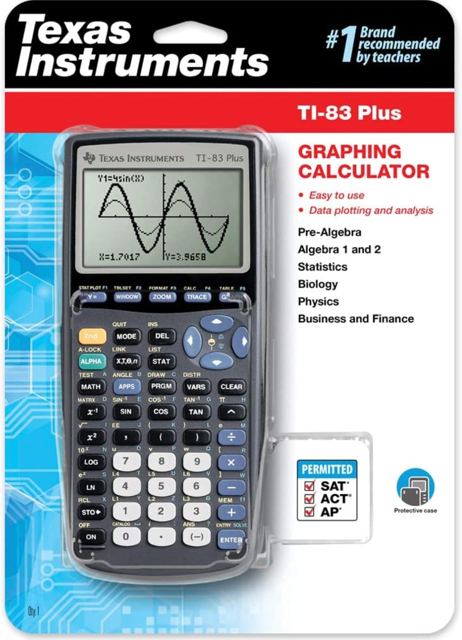 Texas Instruments TI-83 Plus Programmable Graphing Calculator ...