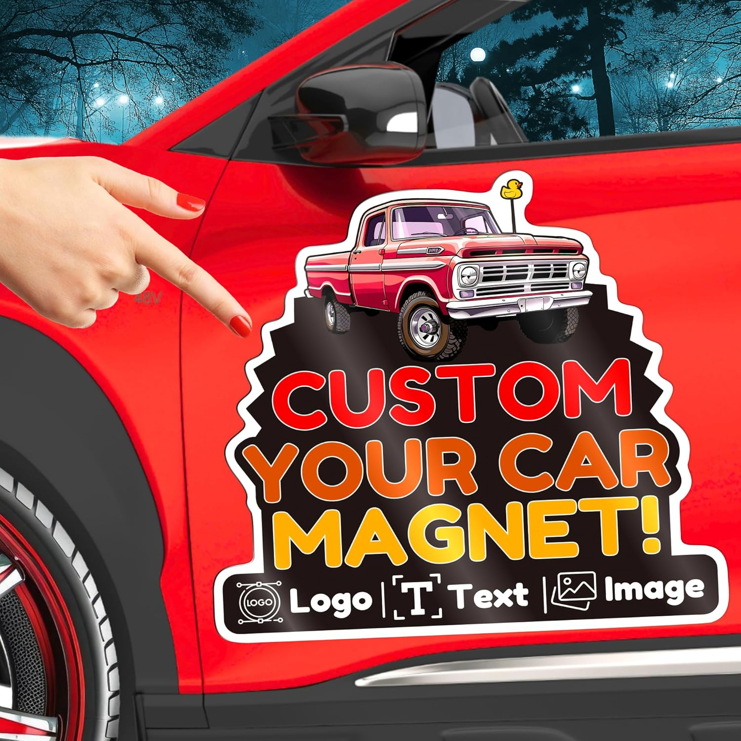 Amazon.com: Custom Car Magnet with Your Logo ║ Advertise Your Business ...