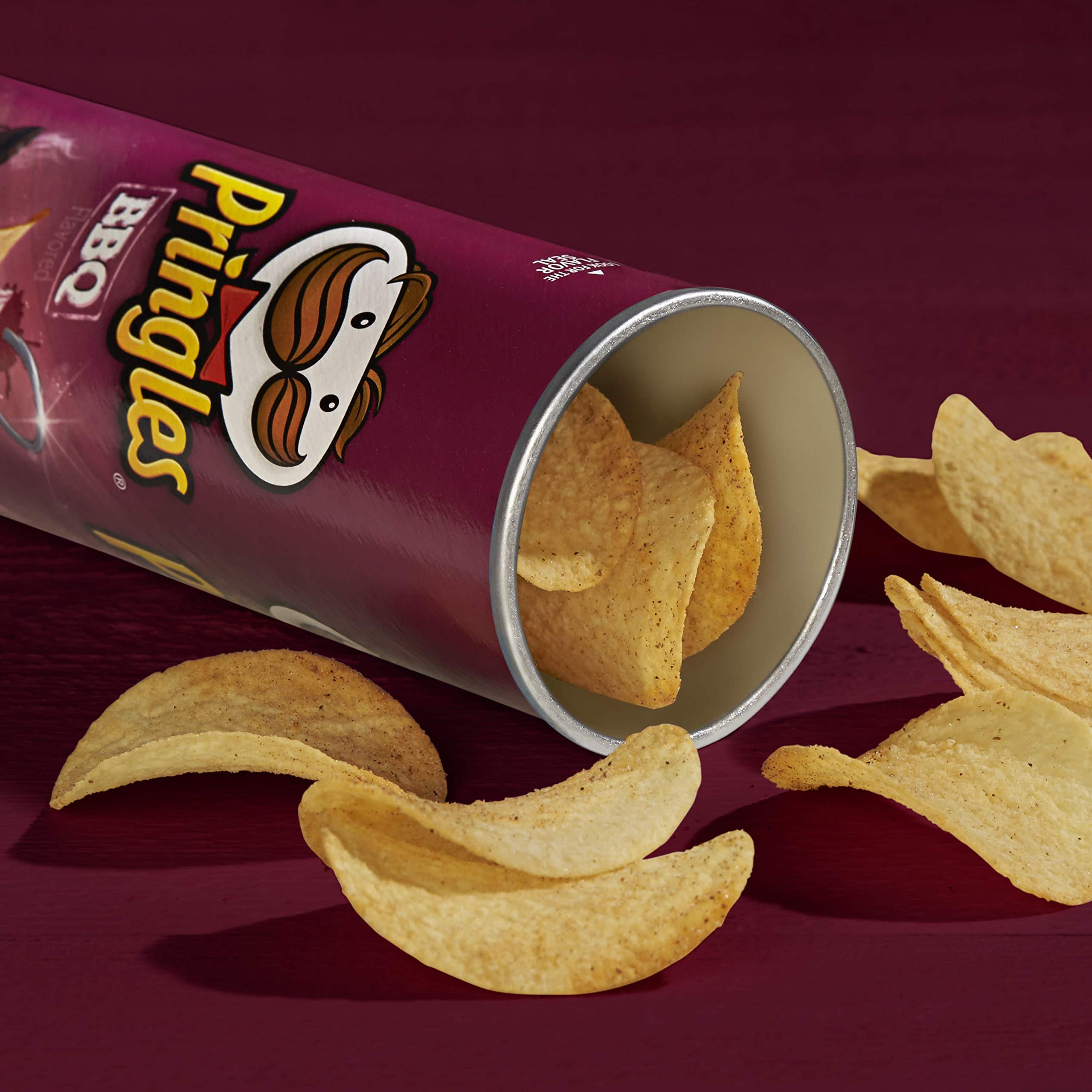 Buy Pringles Snack Stacks Potato Crisps Chips, BBQ Flavored, 5.5 oz Can ...