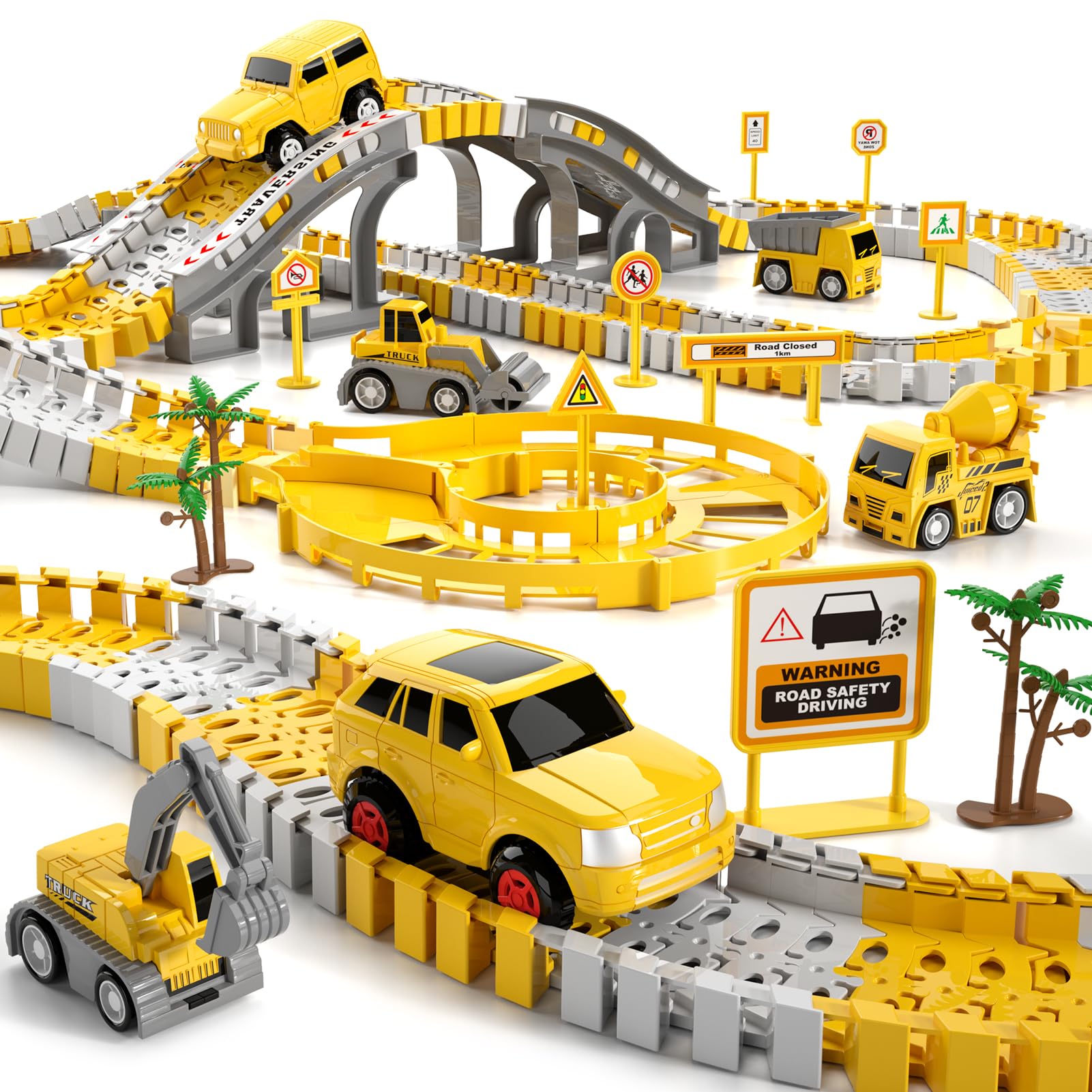 Amazon.com: KuKuFun Race Tracks Toys Gifts for 2 3 4 5 Year Old Boys ...