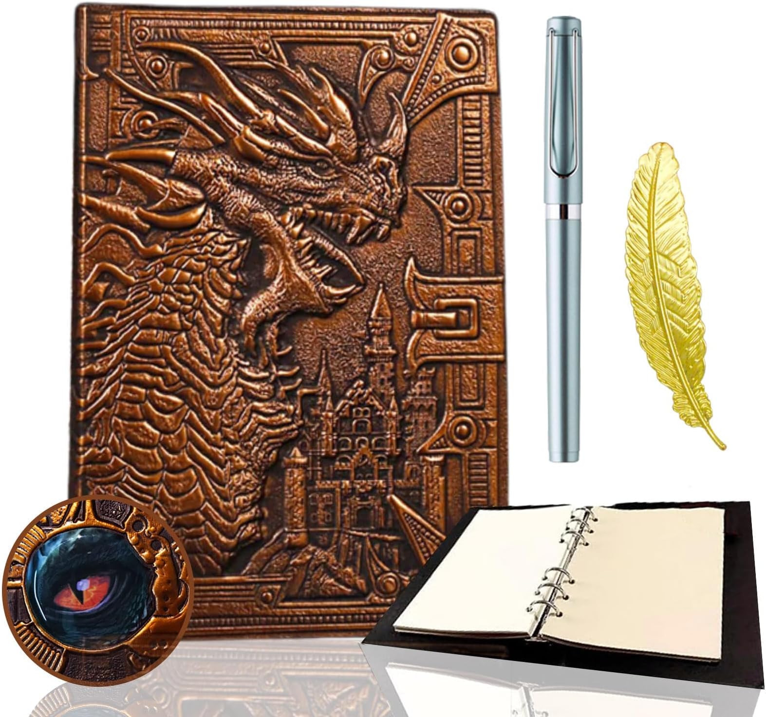 Amazon.com : Futhark DND Notebook/Journal - 200 Pages with 3D Bronze ...