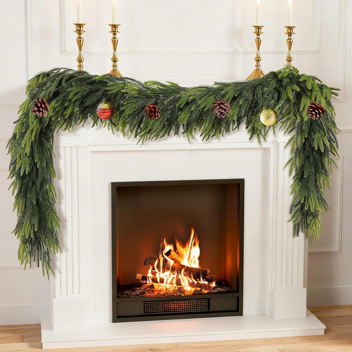 Amazon.com: 1 PCS Norfolk Pine Garland Christmas Garland, 6FT Cedar ...