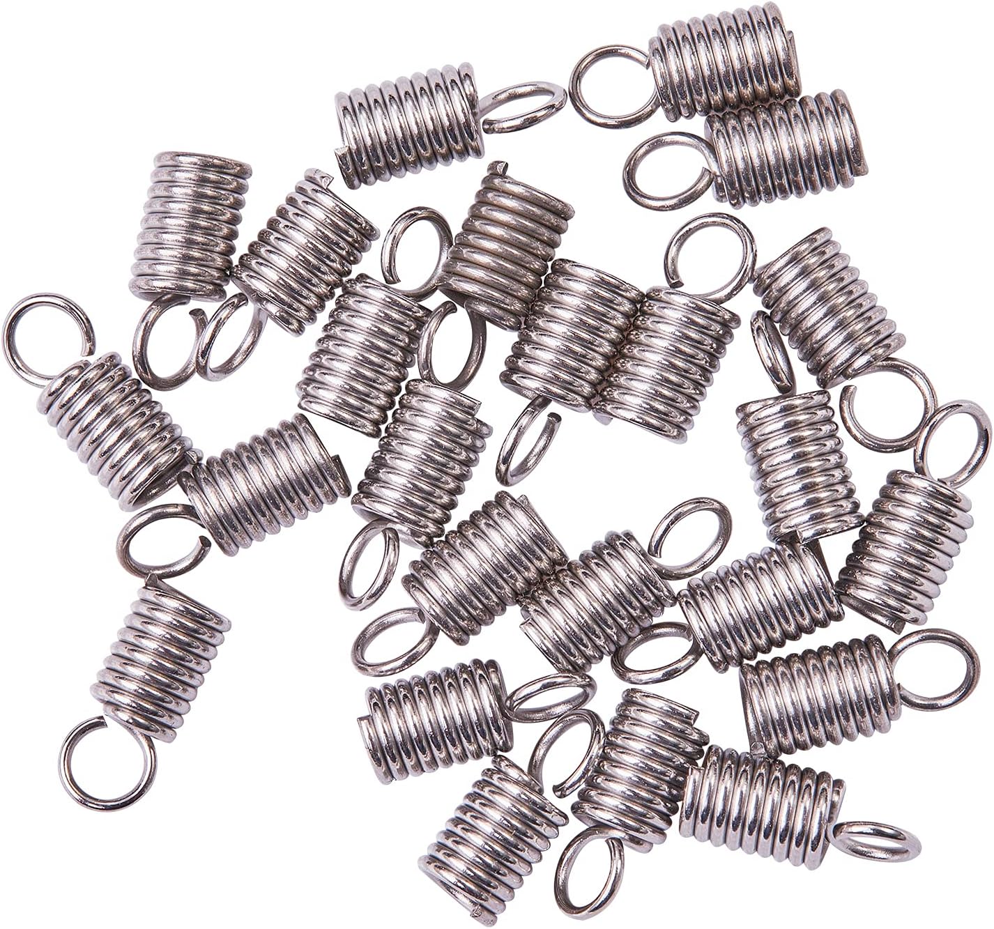 Amazon.com: LiQunSweet 50 Pcs Stainless Steel 3mm Hole Mini Tube Cord ...