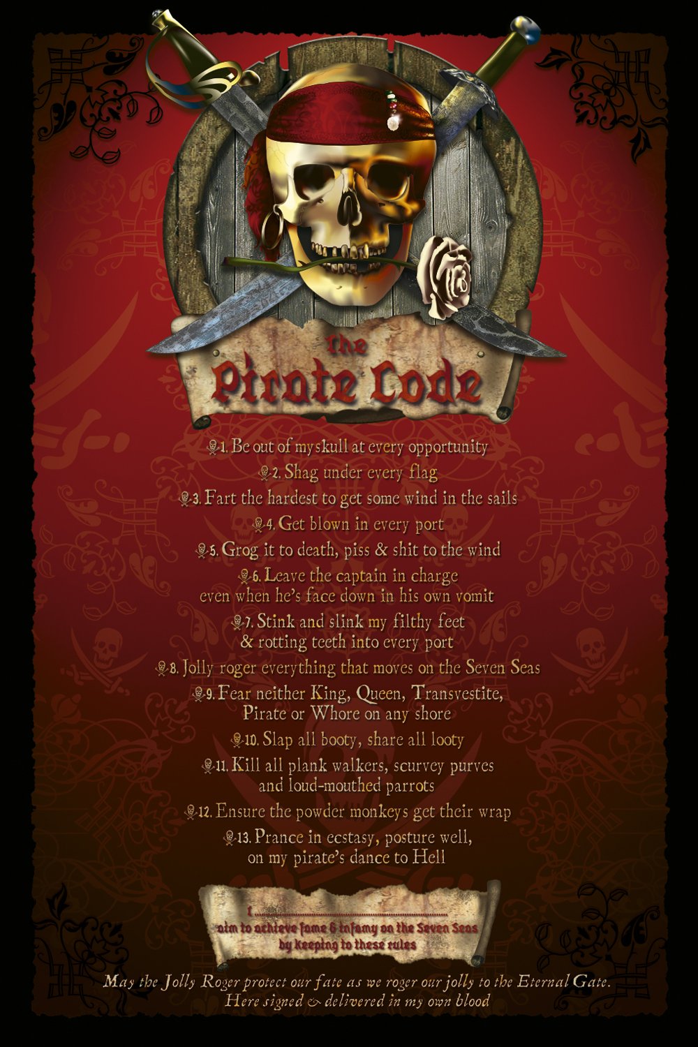 Amazon.com: Studio B The Pirate Code Poster: Prints: Posters & Prints