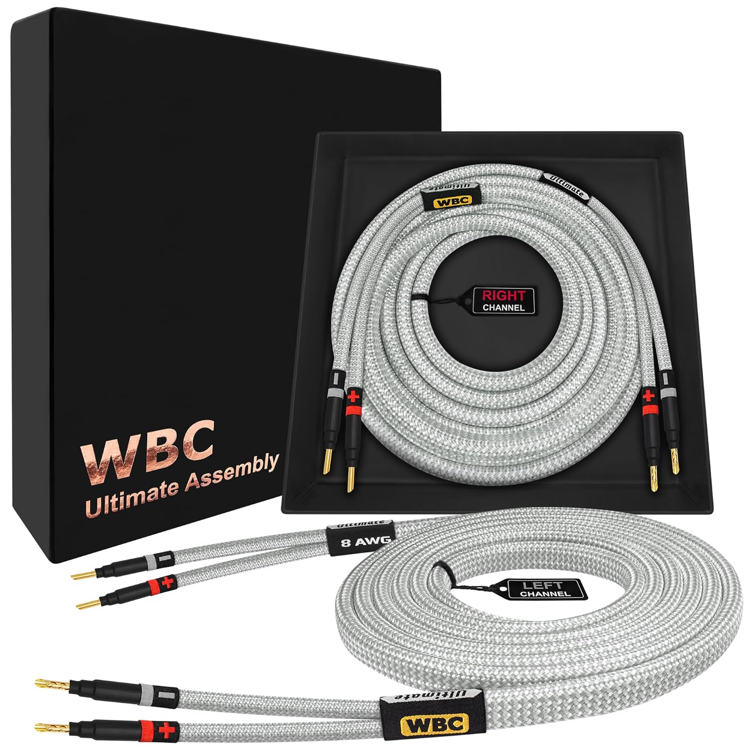 Amazon.com: WORLDS BEST CABLES 4 Foot Ultimate - 8 AWG - Ultra-Pure OFC ...