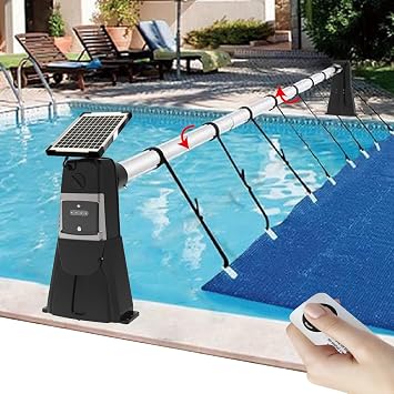 Amazon.com : YASHINE 2025Upgraded Automatic Pool Cover Reel Set 18FT ...