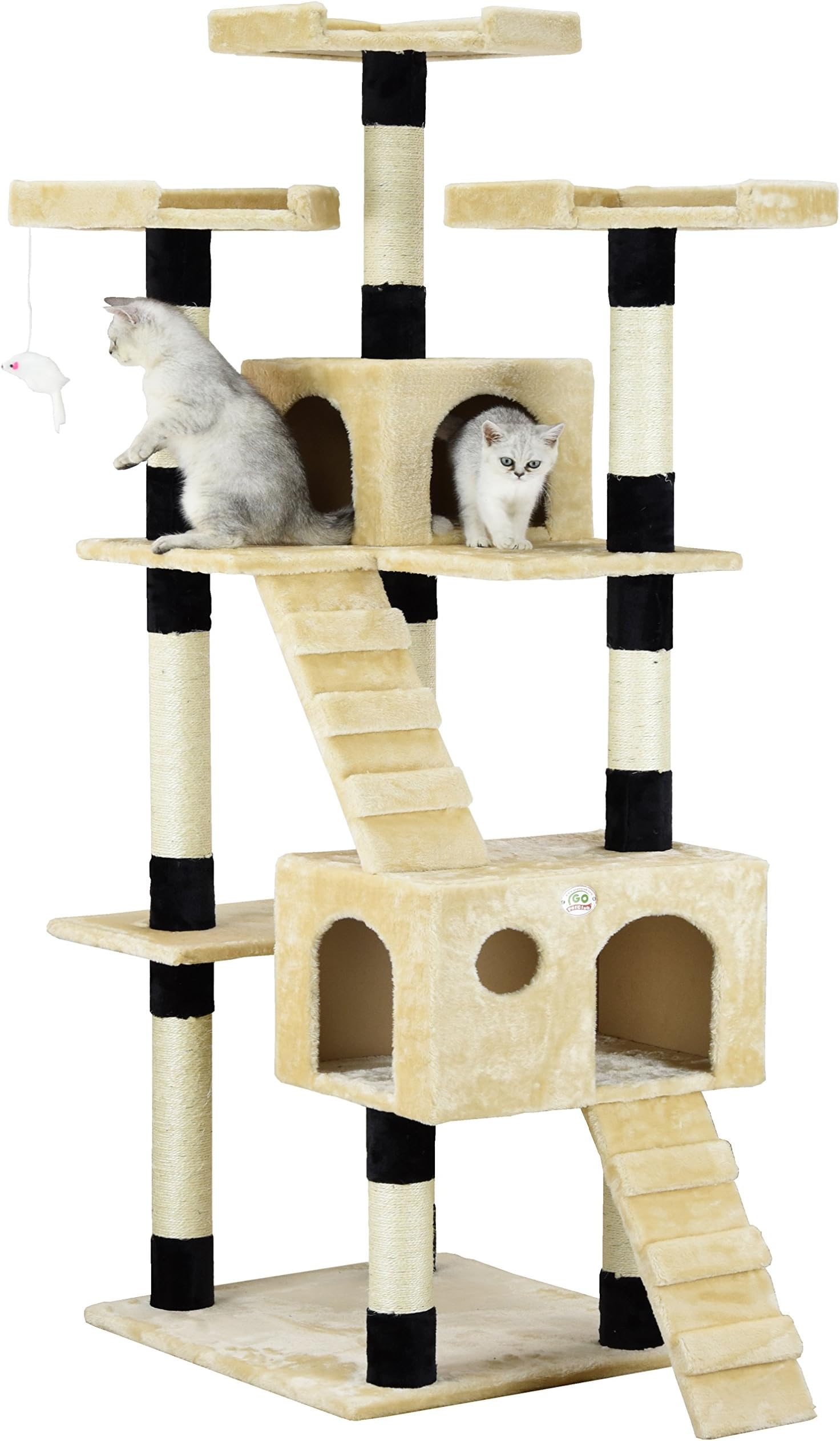 Amazon.com : Go Pet Club 72" Tall Cat Tree Tower with Cat Condos ...
