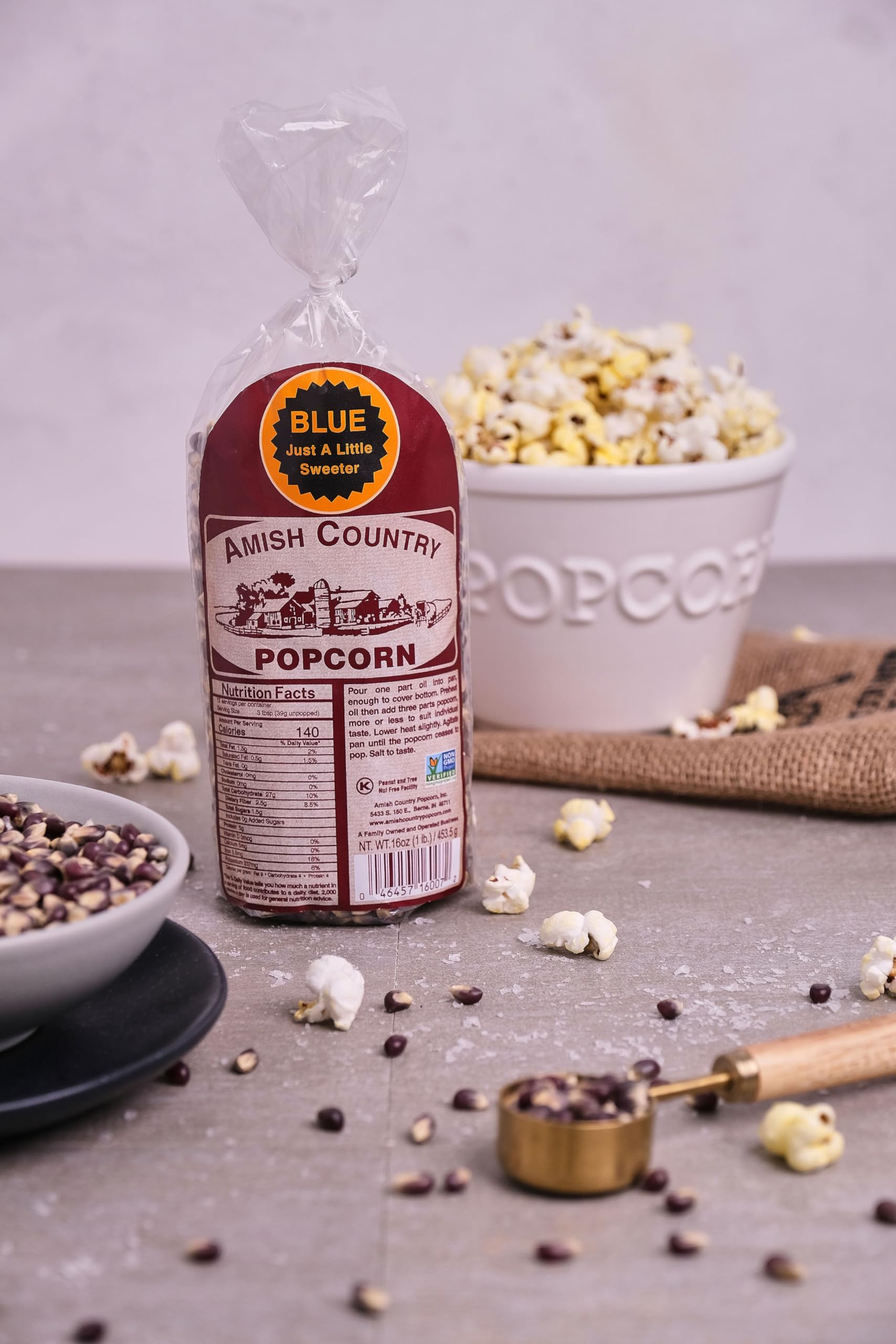 Snapklik.com : Amish Country Popcorn 1 Lbs Bag Blue Popcorn Kernels Old ...