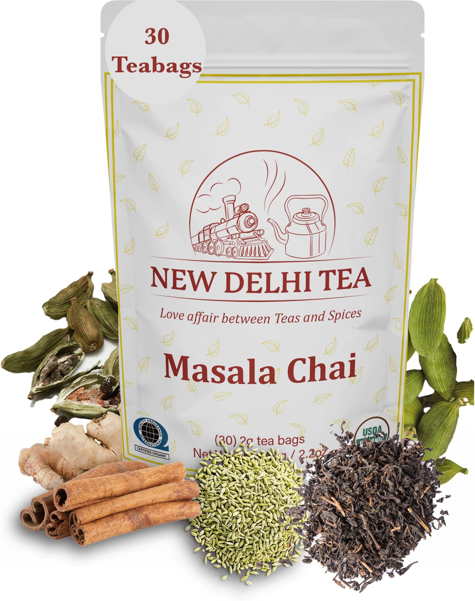 Amazon.com : Organic Masala Chai (1 LB Bulk Bag) - Samovar Tea Lounge ...