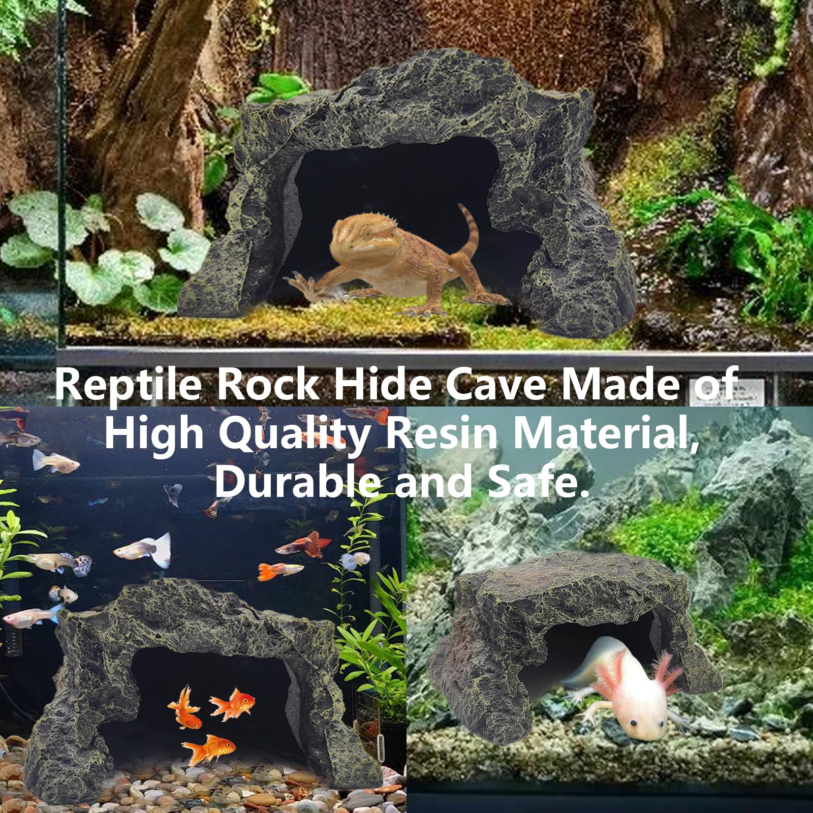 Snapklik.com : Reptile Hideout Rock,Tortoise Hide Cave,Resin Rock ...