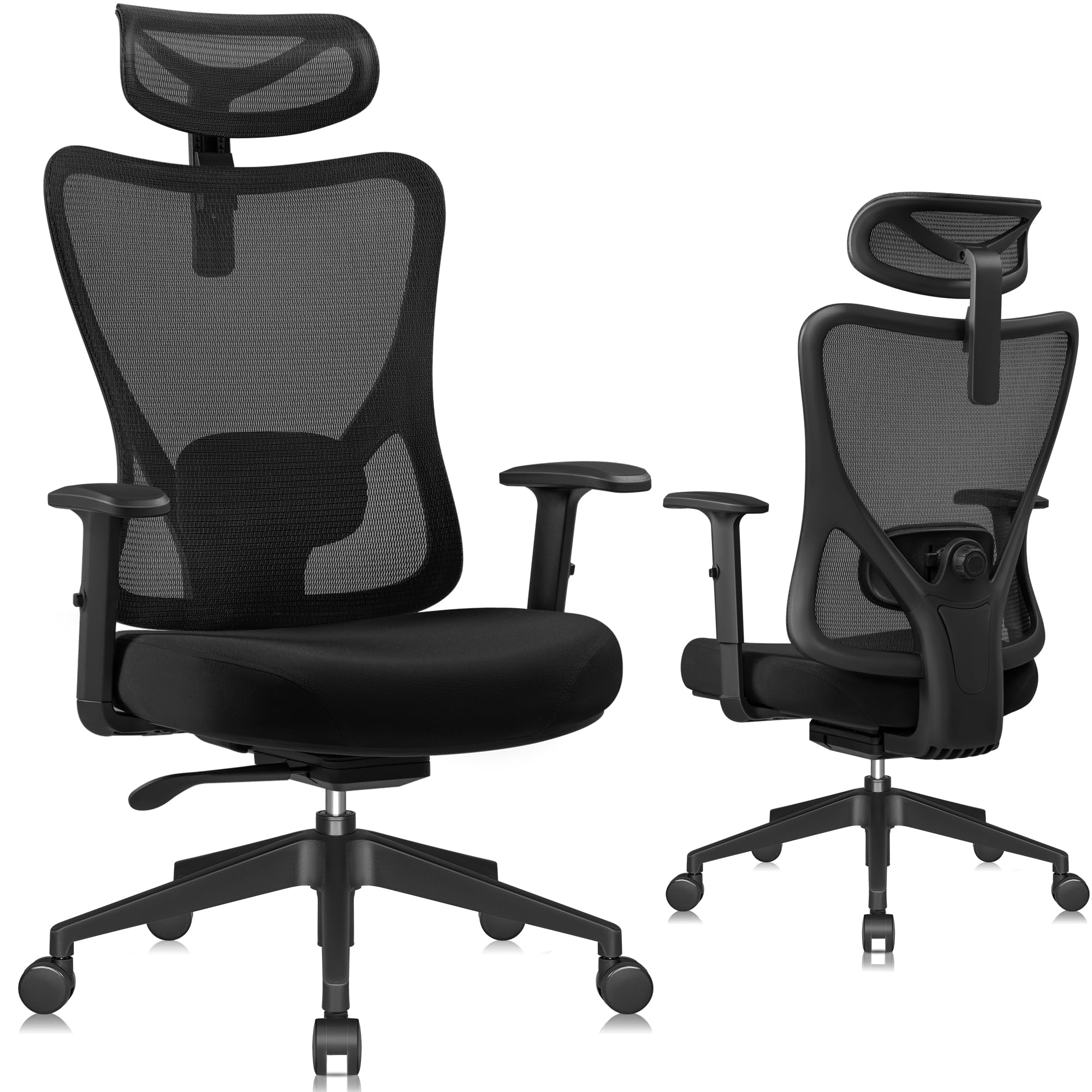 Snapklik.com : JUMMICO Ergonomic Mesh Office Chair High Back Desk Chair