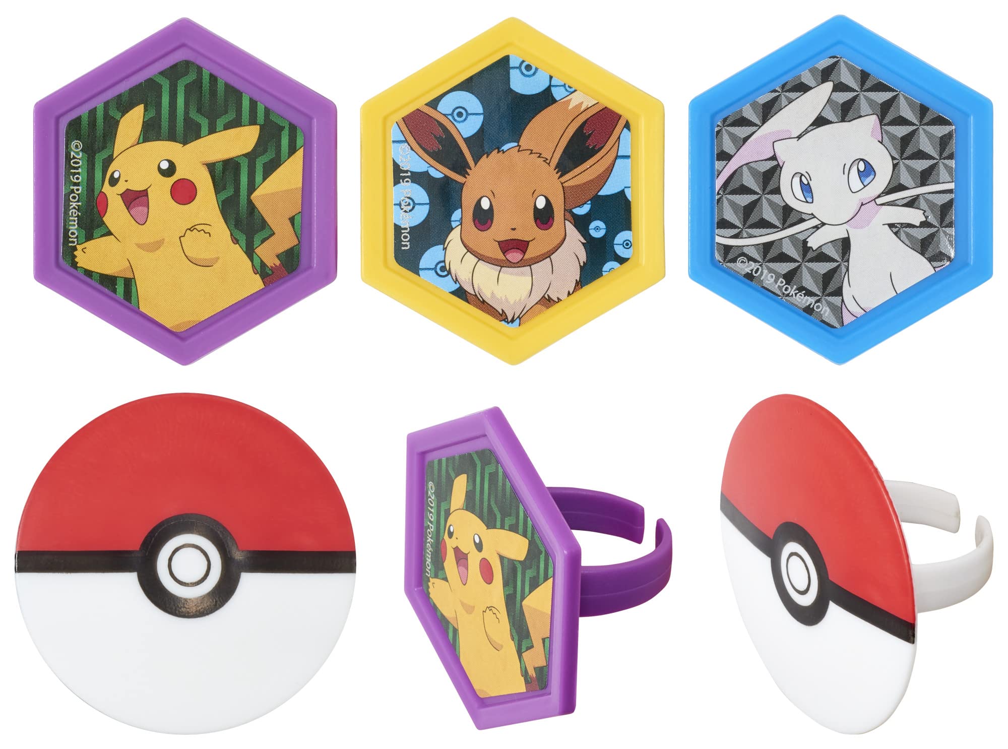 Snapklik.com : DecoPac Pokemon I Choose You Rings, Cupcake Decorations